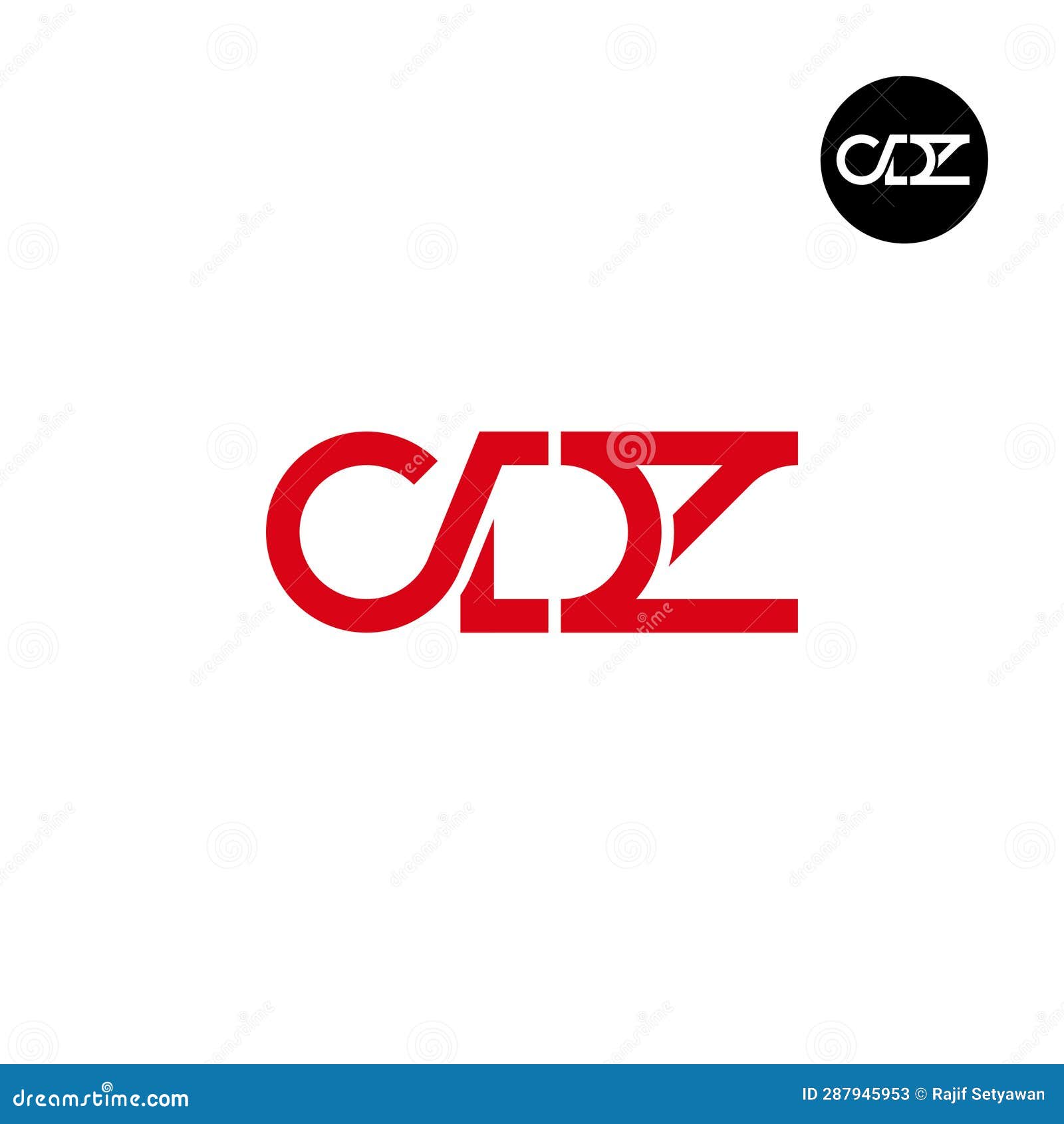 Letter CDZ Monogram Logo Design Stock Vector - Illustration of business ...