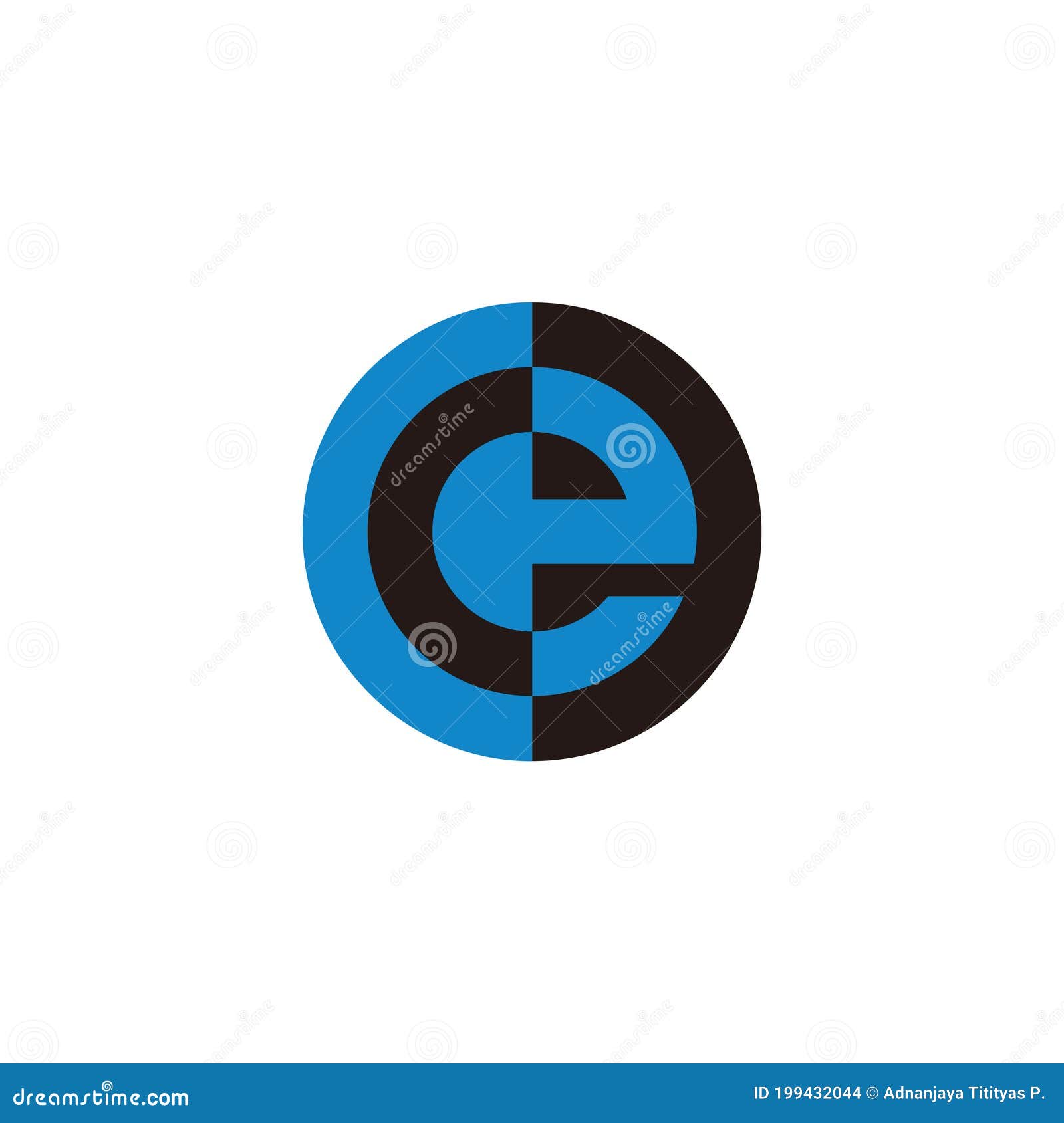 Letter Ce Abstract Mosaic Simple Geometric Colorful Logo Vector Stock ...