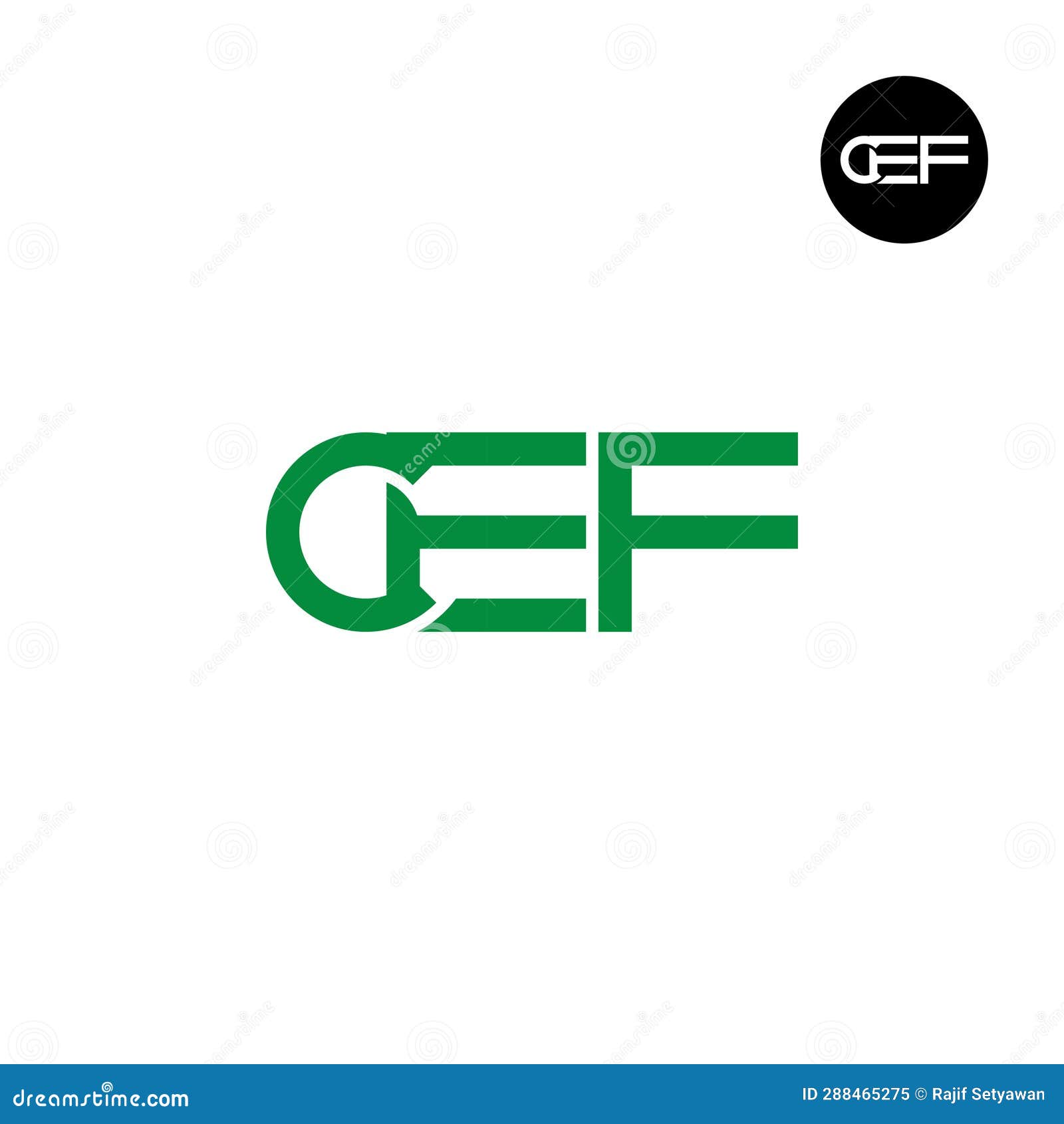 Letter CEF Monogram Logo Design Stock Vector - Illustration of letter ...