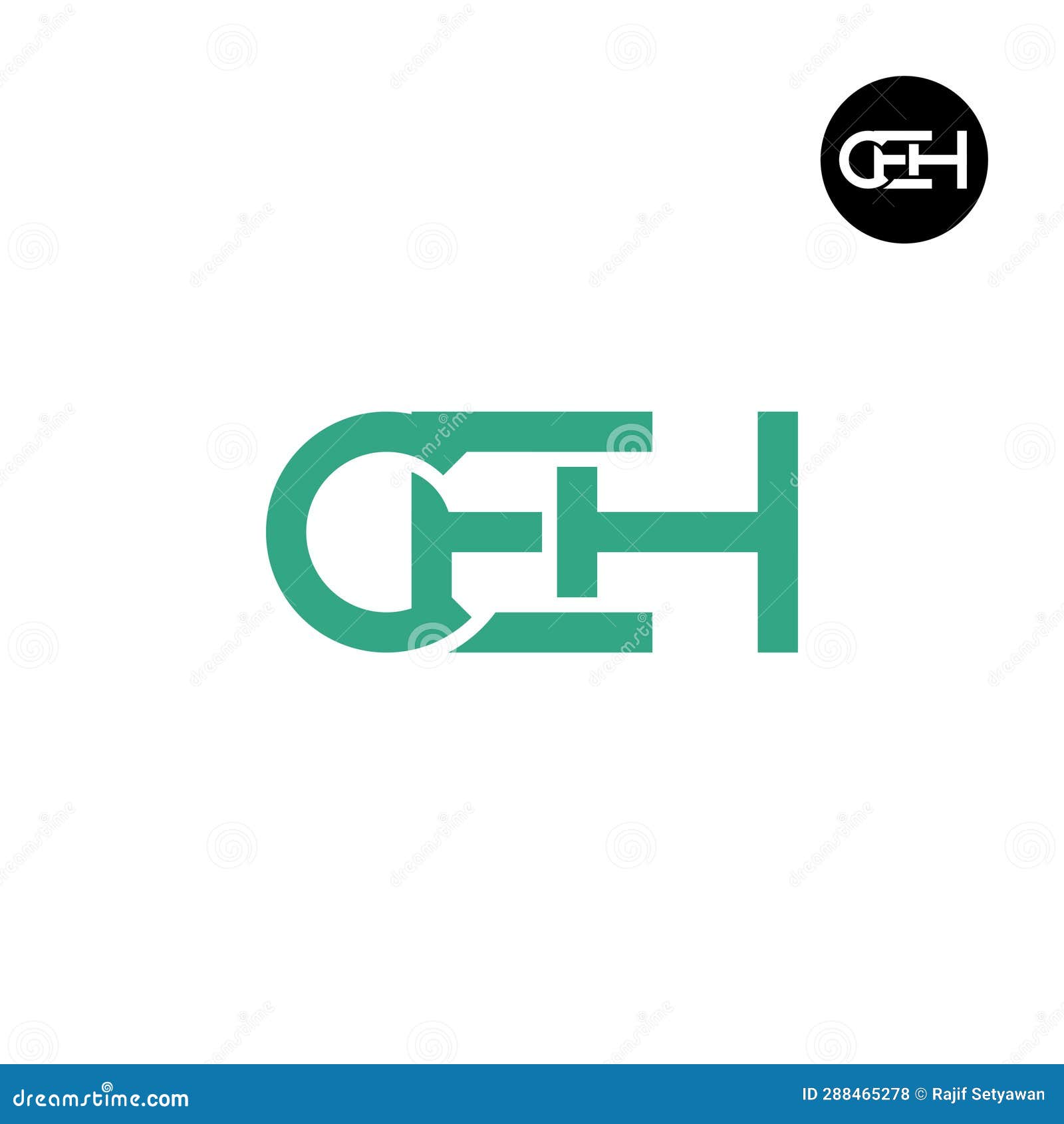 Letter CEH Monogram Logo Design Stock Vector - Illustration of monogram ...