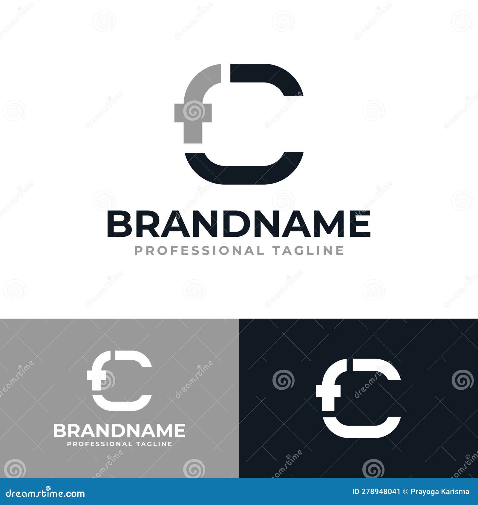 Letter CF or FC Monogram Logo, Suitable for Any Business with CF or FC ...