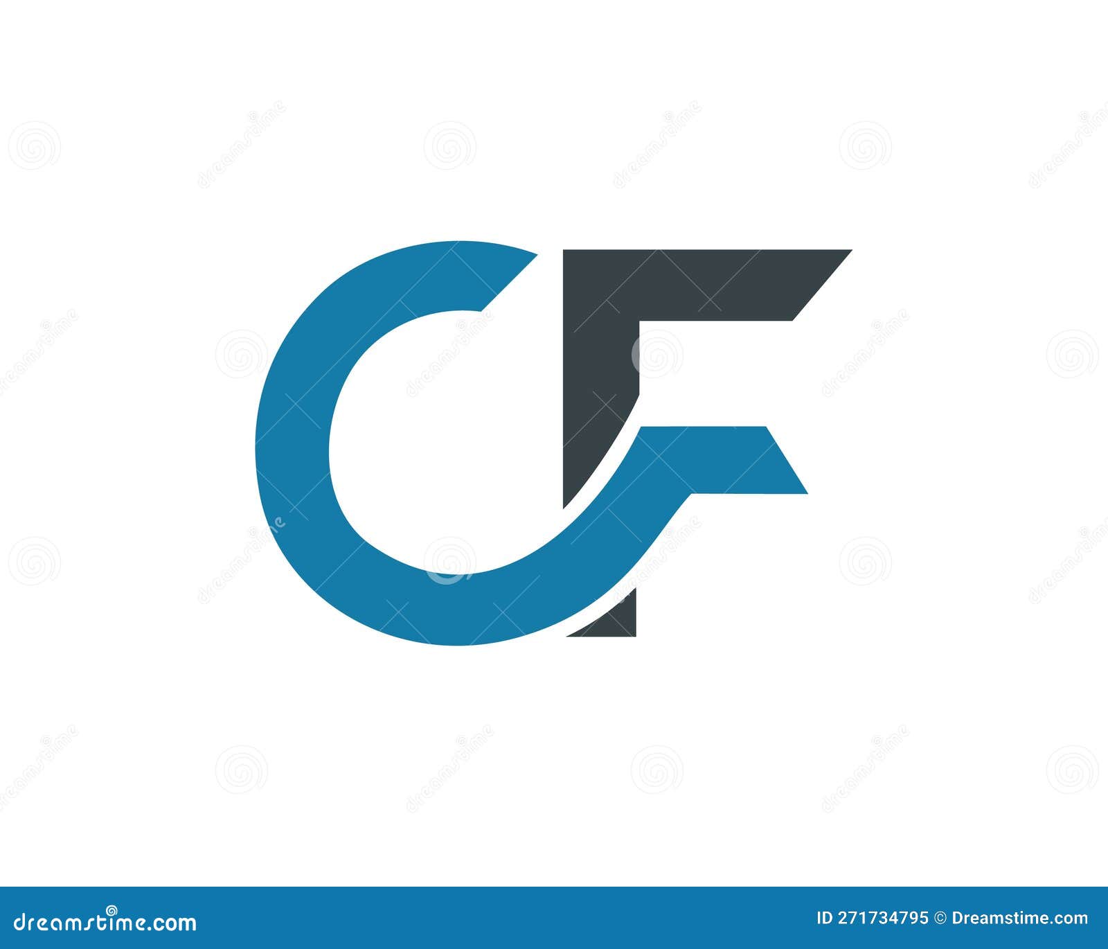 Letter CF Logo Design stock vector. Illustration of logo - 271734795
