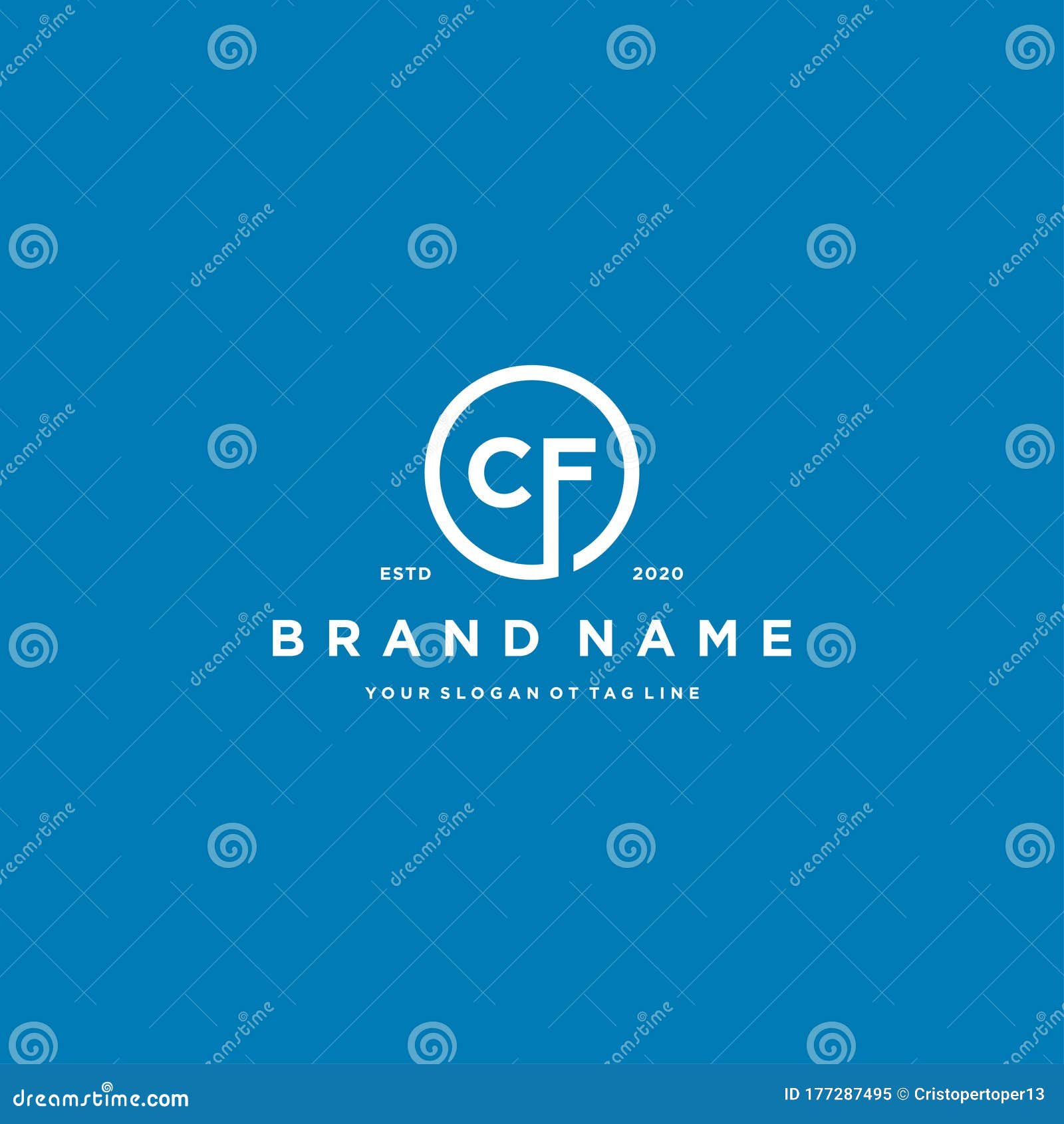 Letter CF Logo Design Vector Stock Vector - Illustration of industry ...