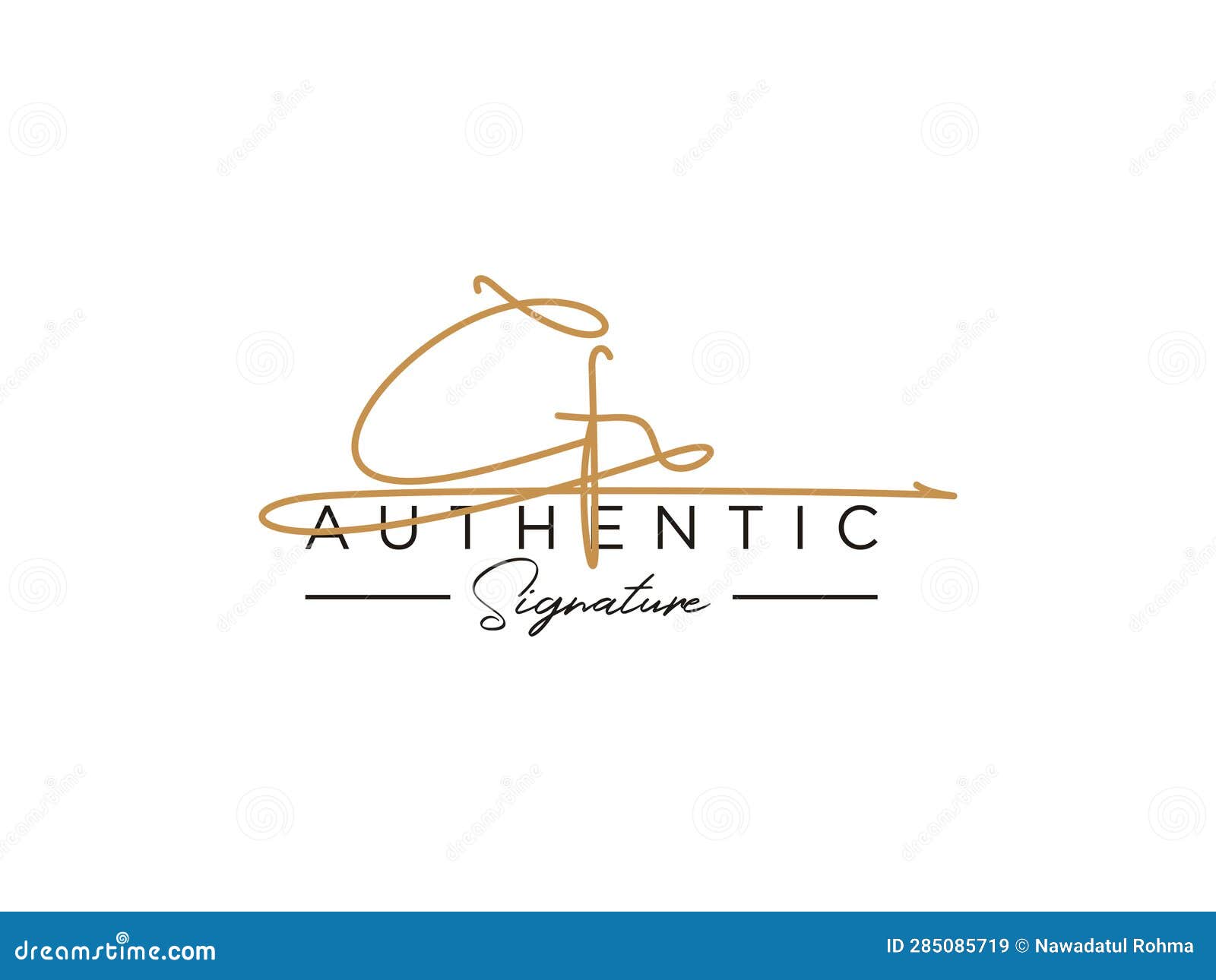 Letter CF Signature Logo Template Vector Stock Vector - Illustration of ...