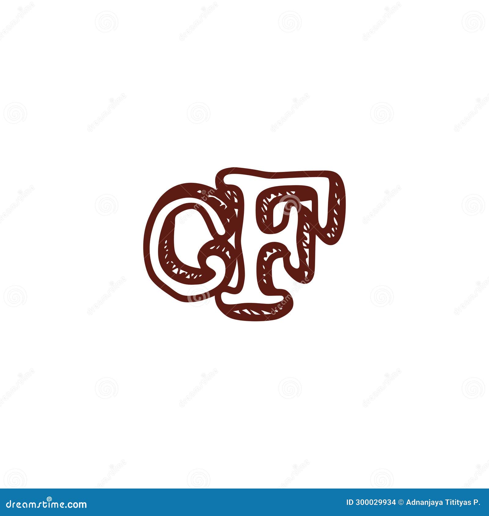 Letter Cf Vintage Brush Linked Font Logo Vector Stock Vector ...