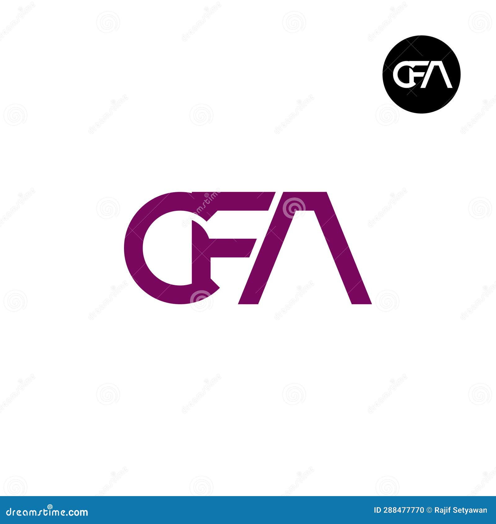 Letter CFA Monogram Logo Design Stock Vector - Illustration of ...