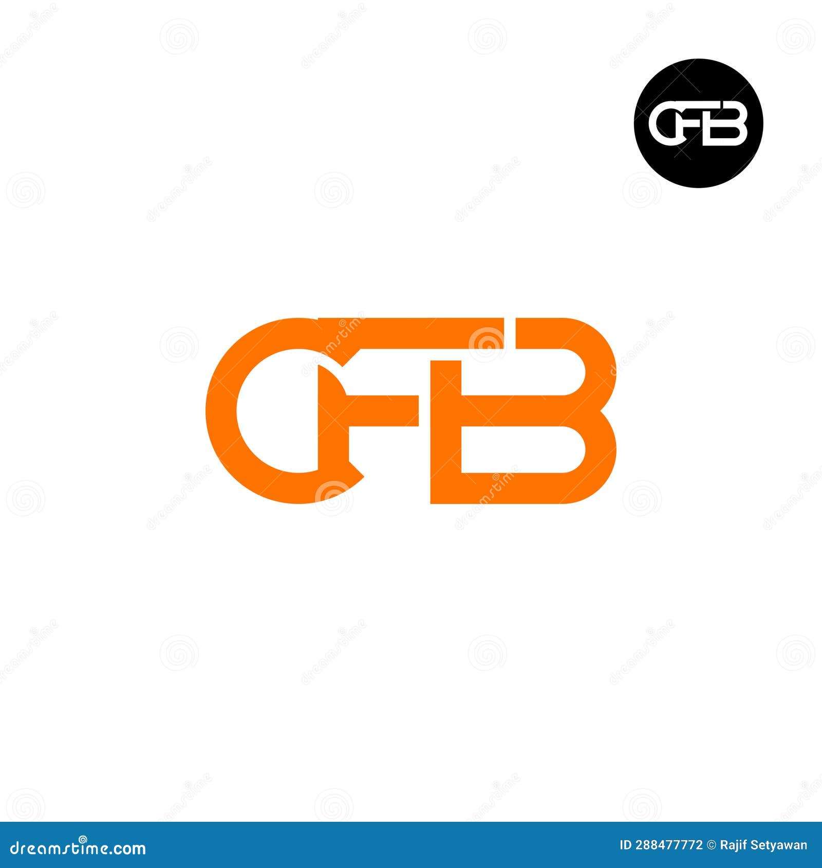 Letter CFB Monogram Logo Design Stock Vector - Illustration of ...