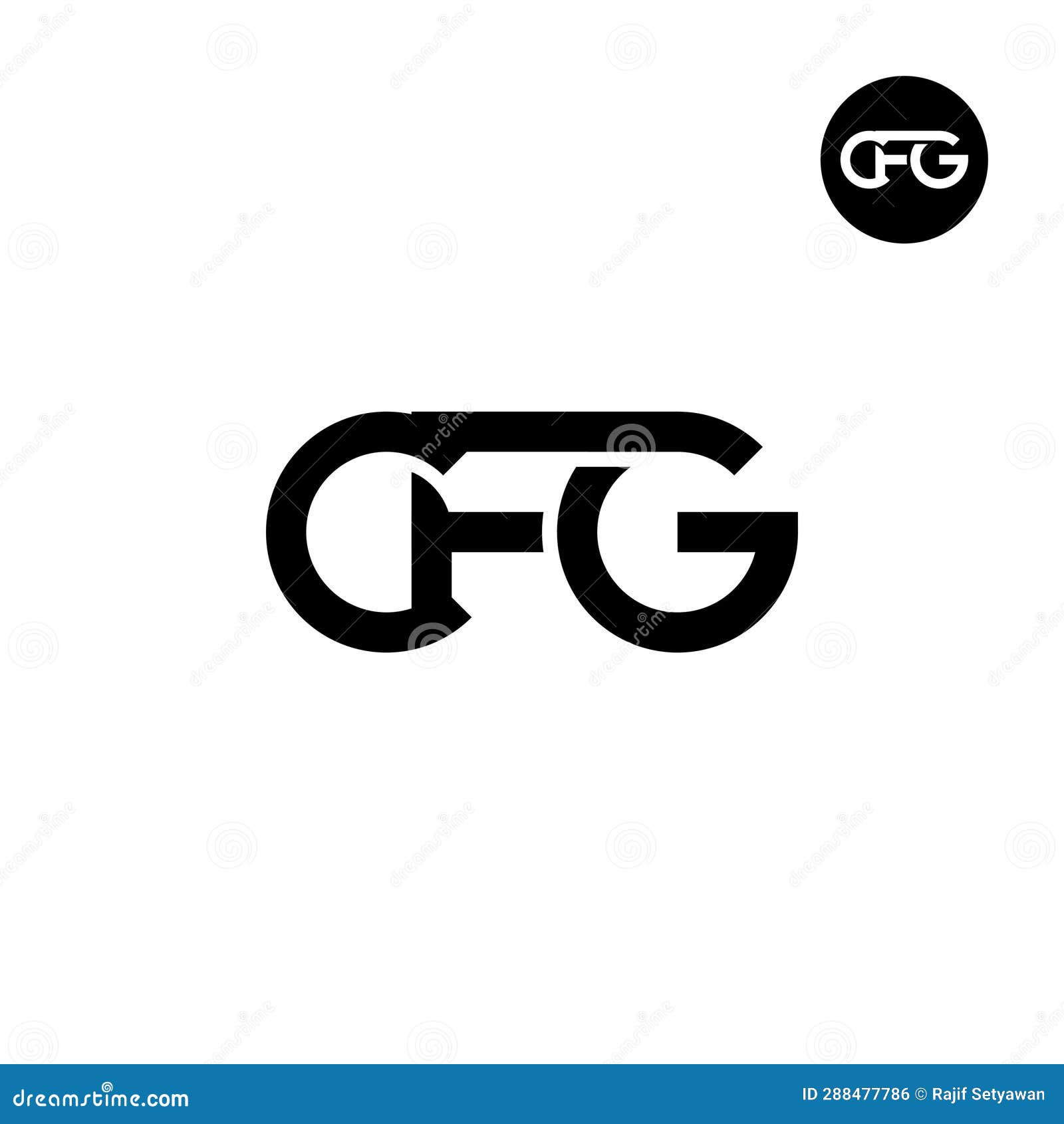 Letter CFG Monogram Logo Design Stock Illustration - Illustration of ...