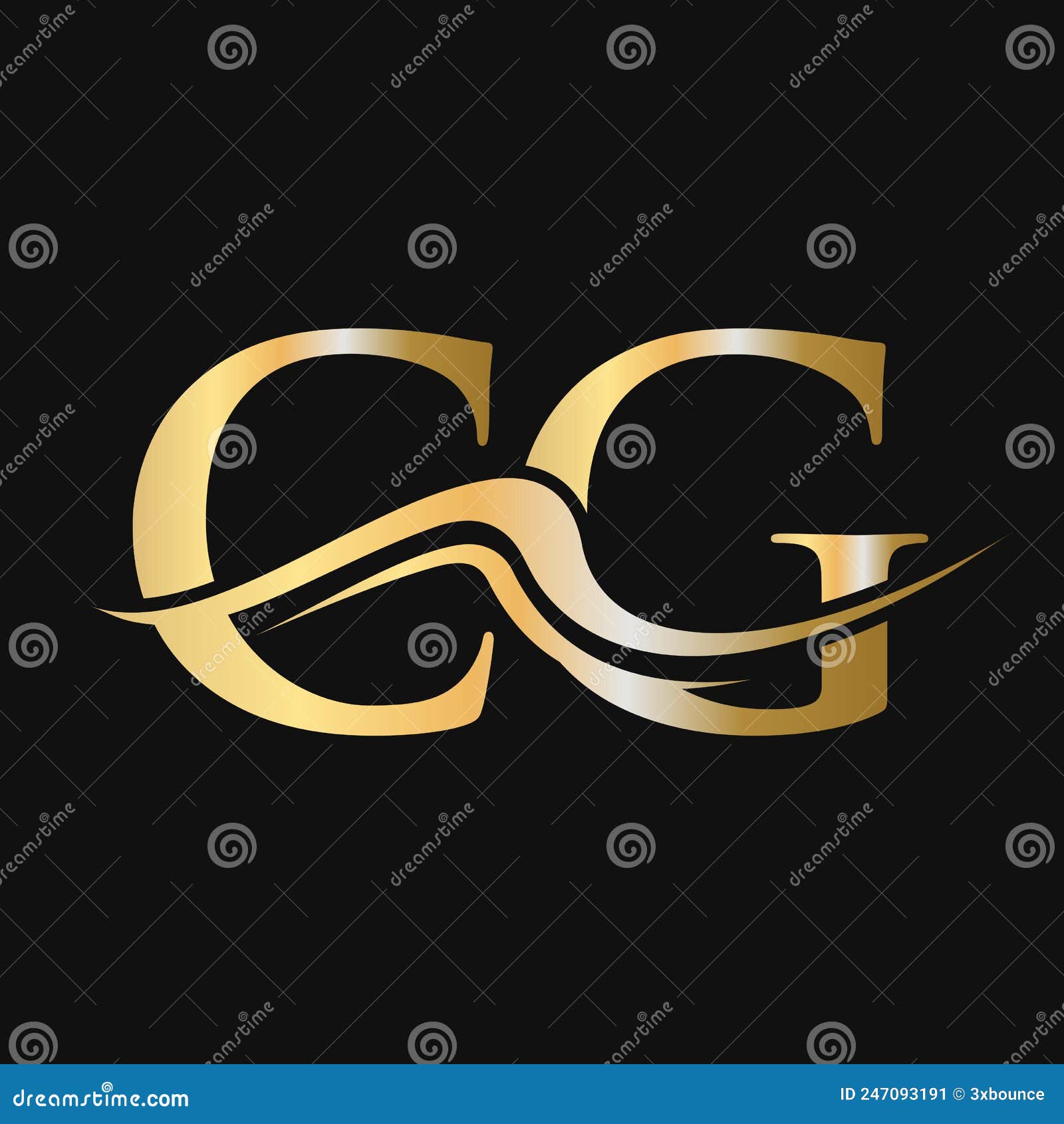 Letter CG Logo Design. Initial CG Logotype Template for Business and ...