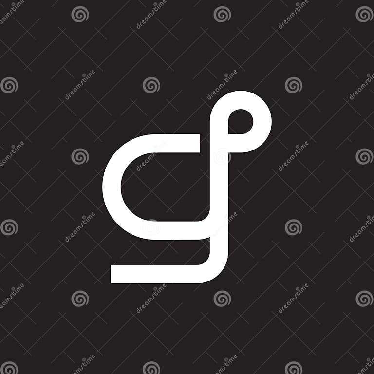 Letter Cg Lowercase Loop Linked Linear Logo Vector Stock Vector ...