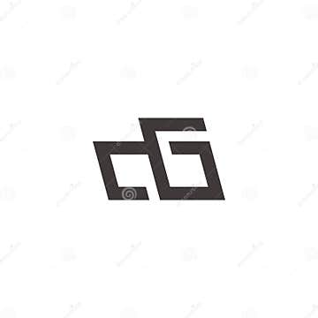Letter Cg Simple Geometric Line Linked Logo Vector Stock Vector ...