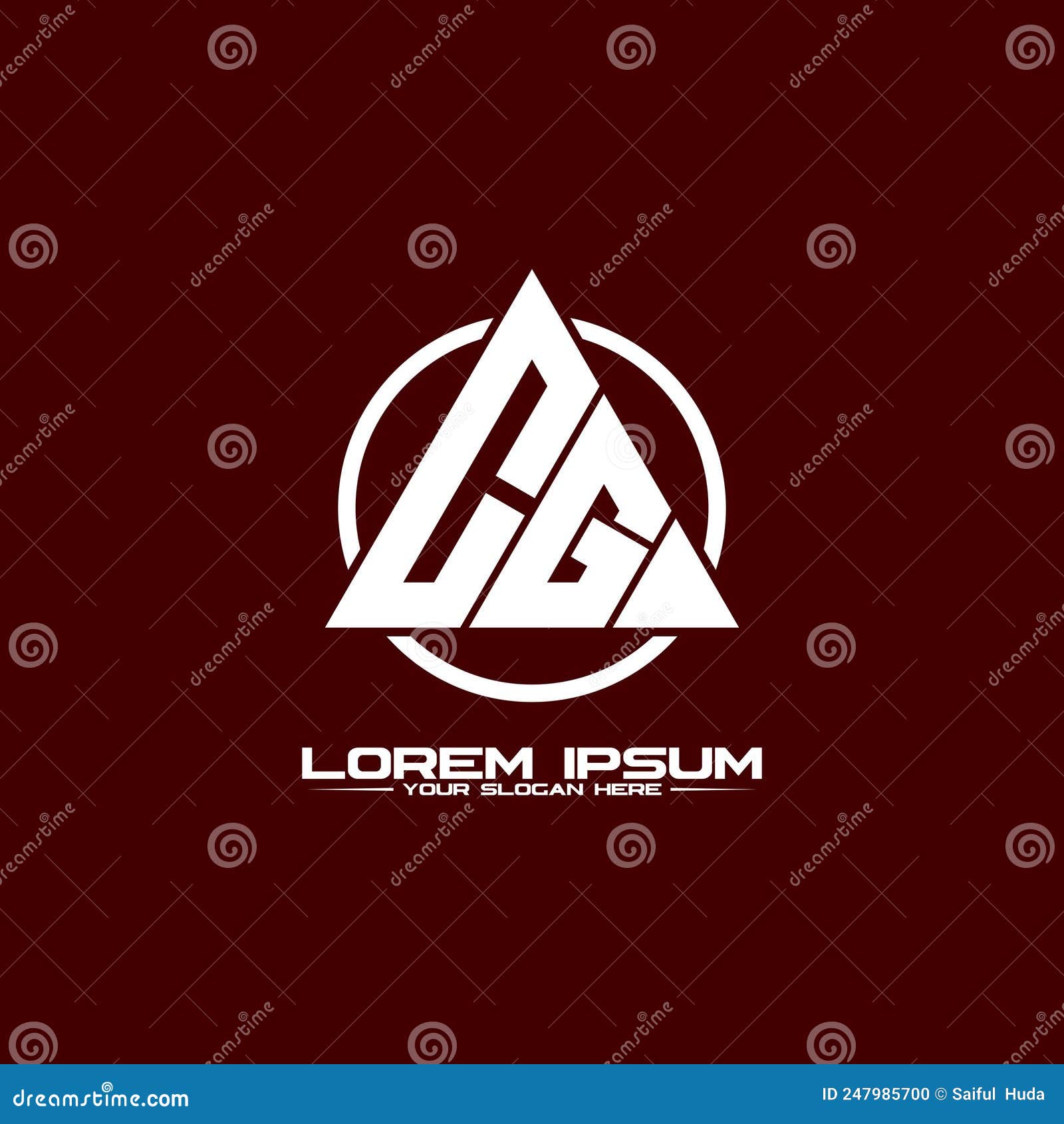 Letter CG Simple Monogram Logo Icon Design. Stock Vector - Illustration ...