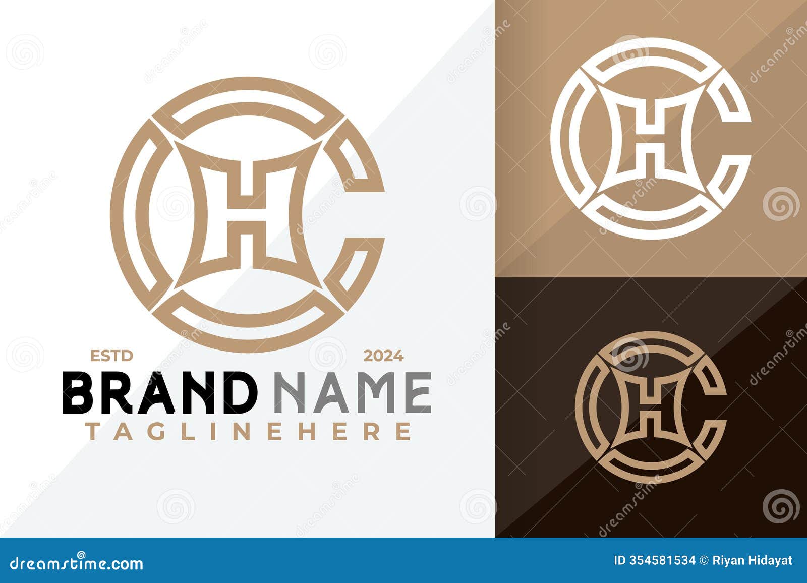 Letter Ch or Hc Minimalsit Logo Icon Vector Design Illustration Stock ...