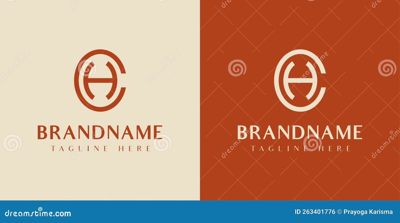 Letter CH or HC Oval Logo, CH or HC Initials Stock Illustration ...