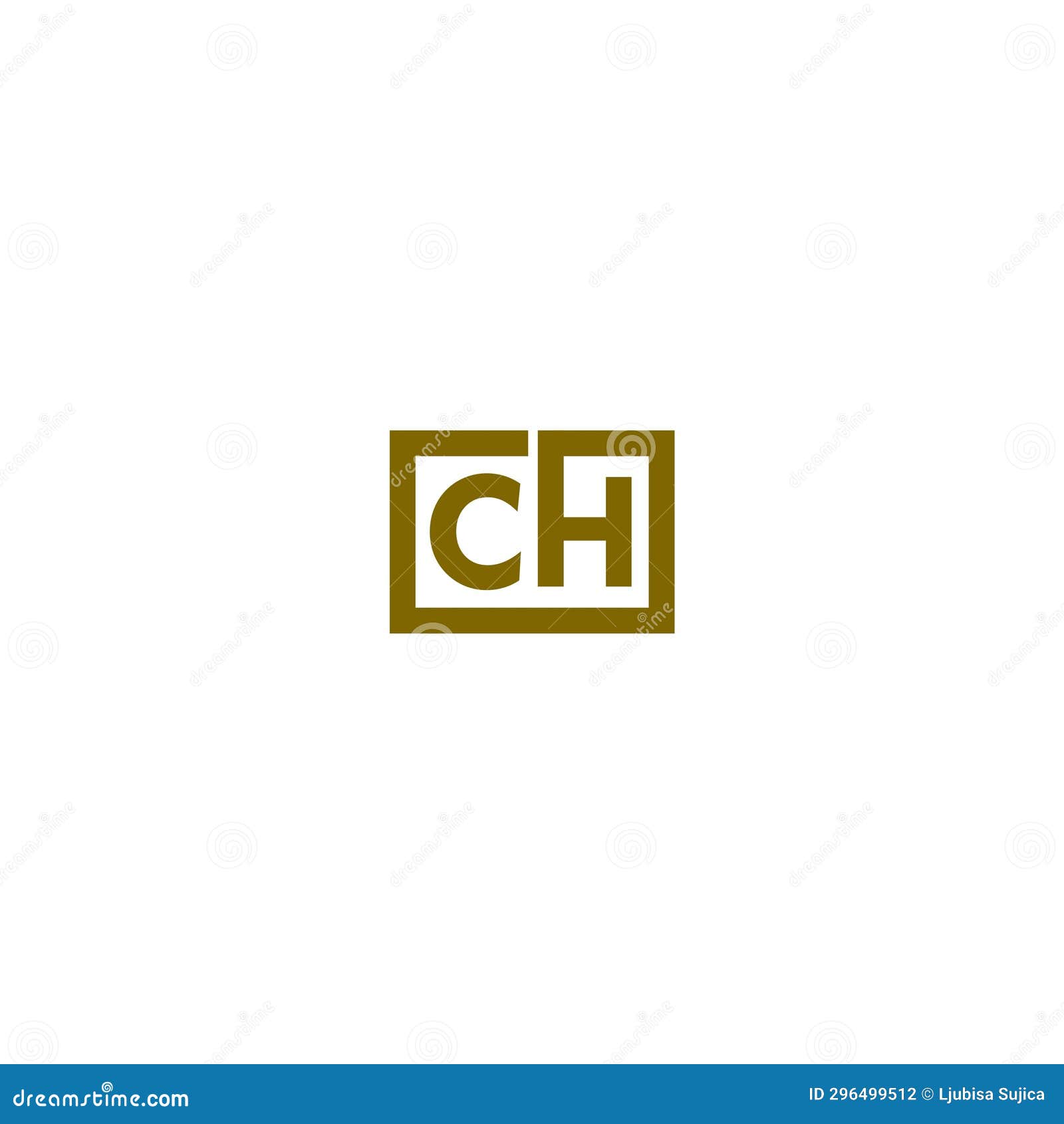 Letter CH Logo Isolated on White Background Stock Vector - Illustration ...