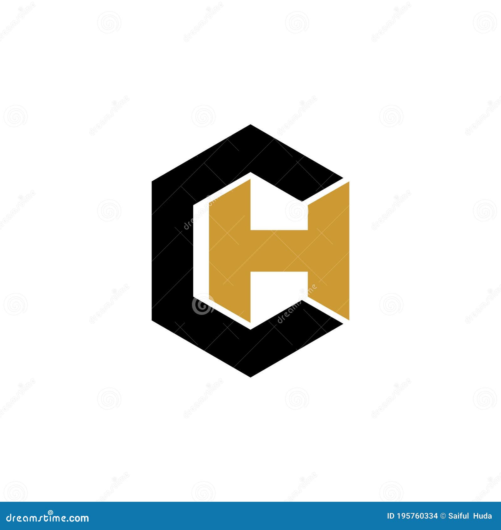 Letter CH Simple Monogram Logo Icon Design. Stock Vector - Illustration ...