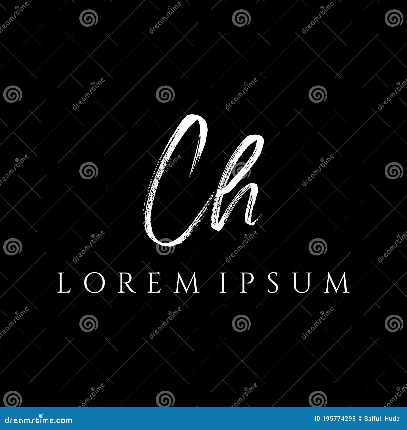 Letter CH Simple Monogram Logo Icon Design. Stock Vector - Illustration ...