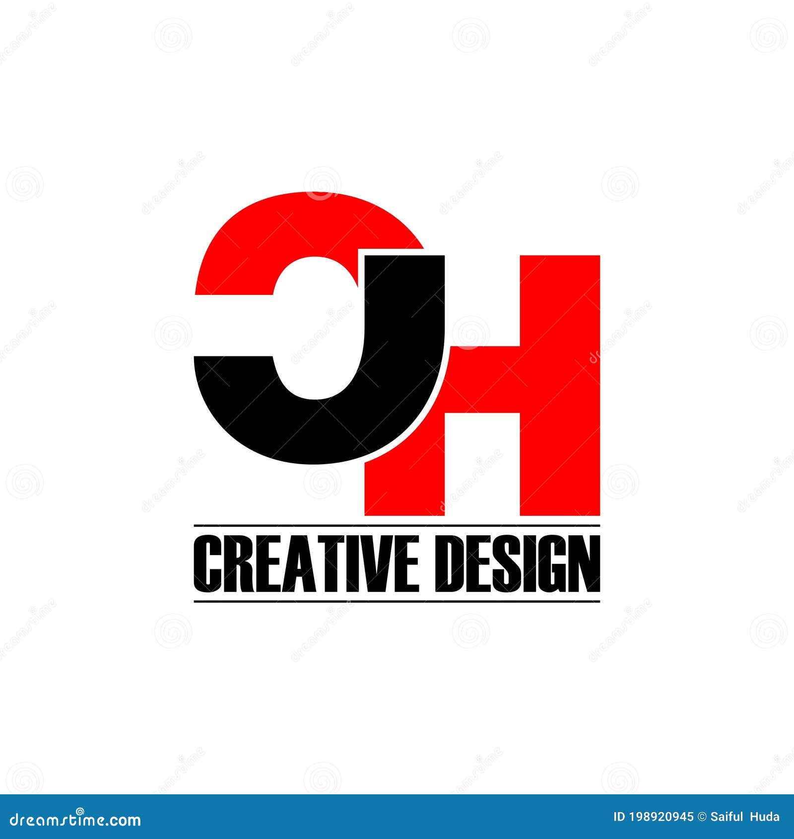 Letter CH Simple Monogram Logo Icon Design. Stock Vector - Illustration ...