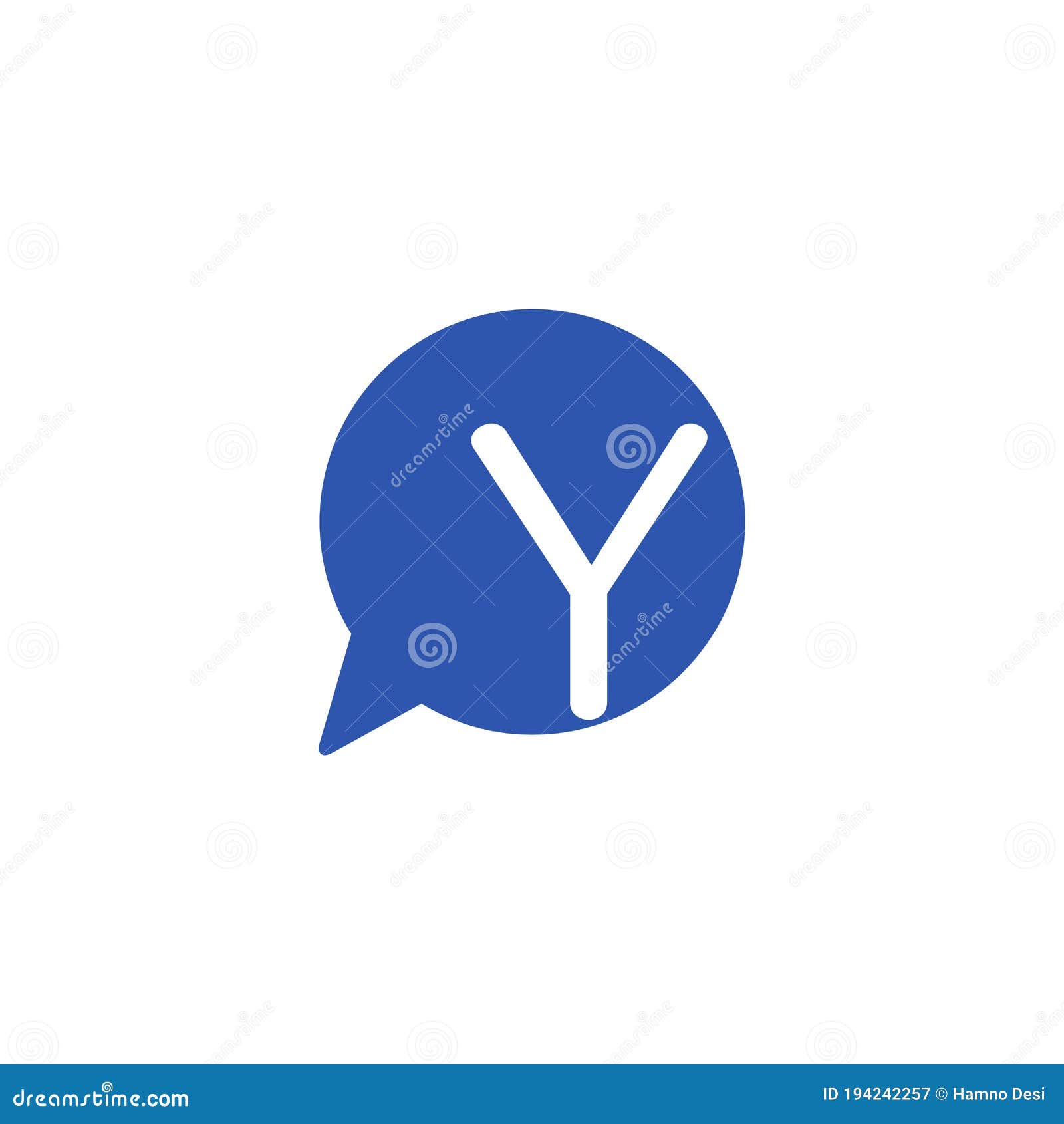 Y Letter with Chat Logo Company Stock Vector - Illustration of modern ...