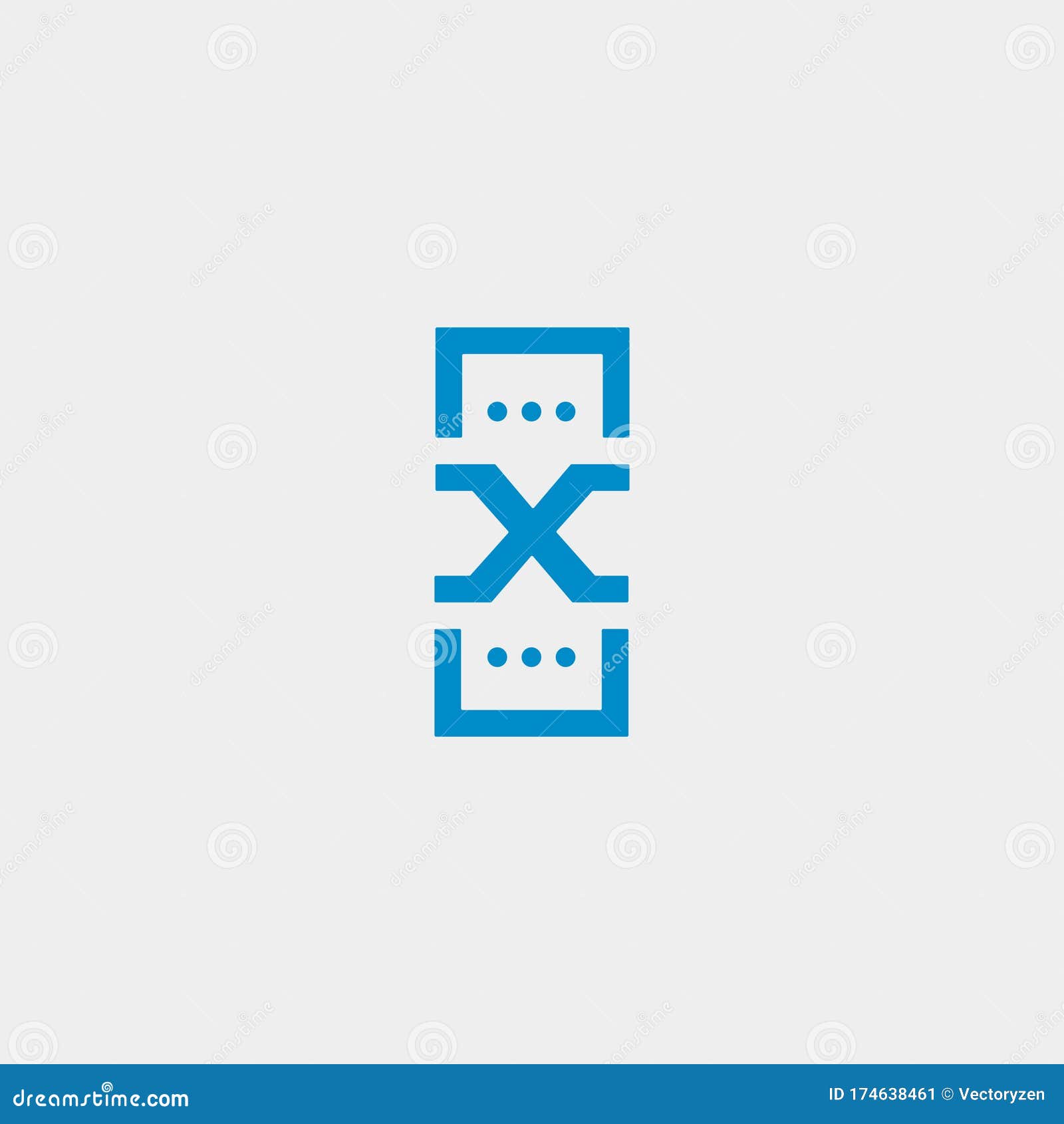 Letter X Chat Logo Design Template Vector Stock Vector - Illustration ...