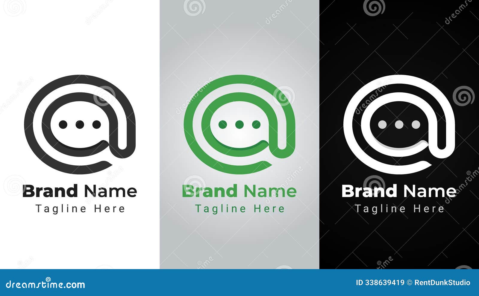 Letter @ Chat Logo stock illustration. Illustration of simple - 338639419