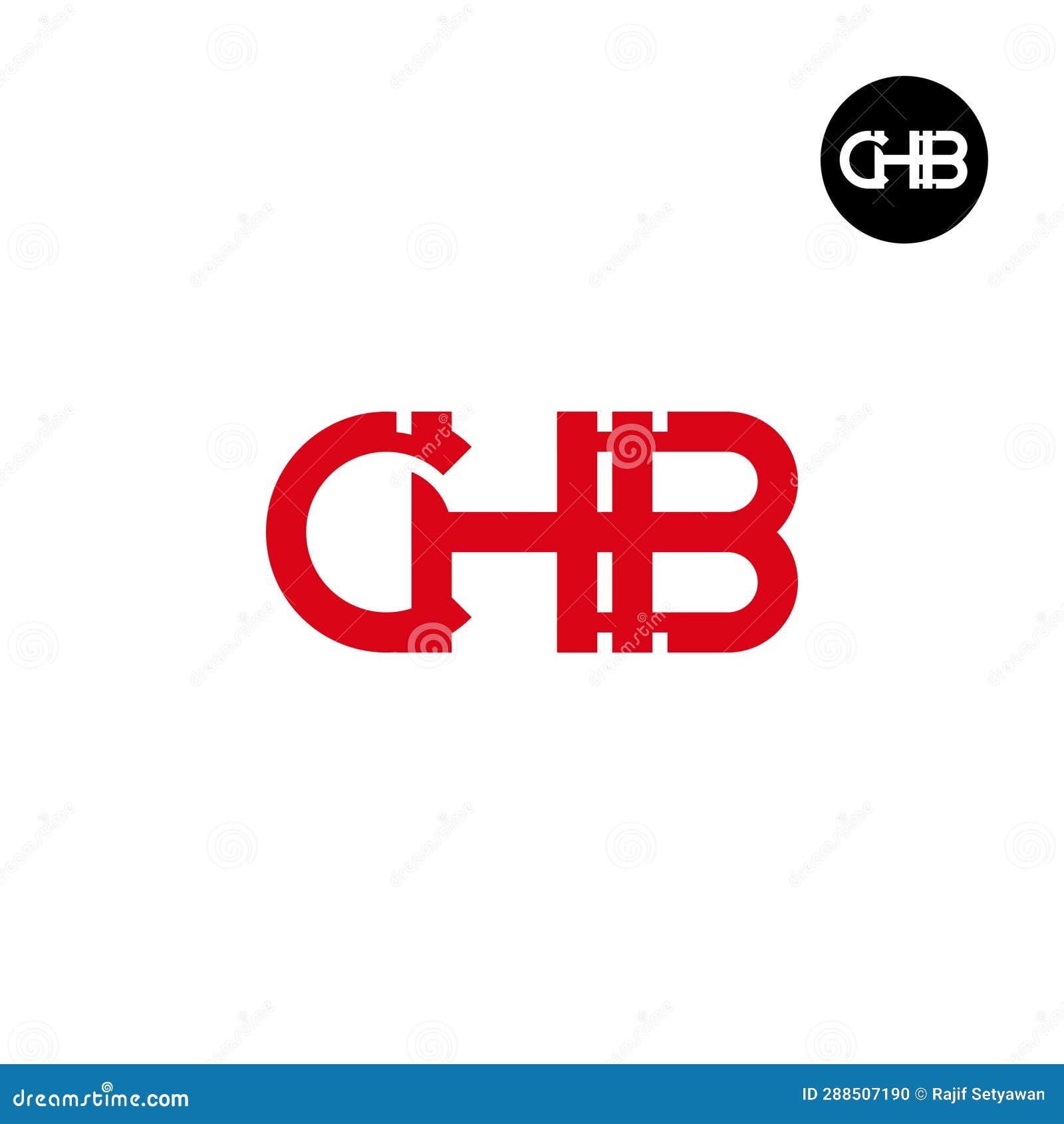 Letter CHB Monogram Logo Design Stock Vector - Illustration of logo ...