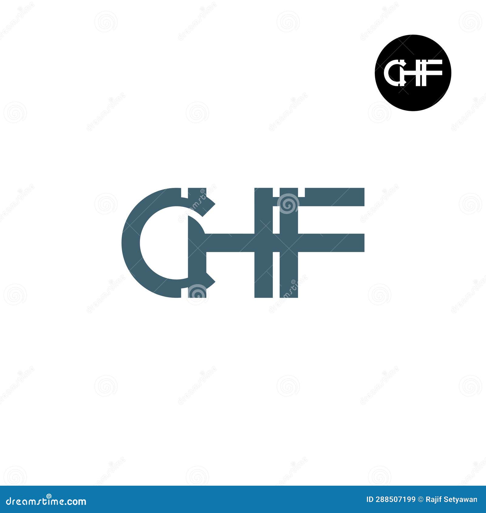 Letter CHF Monogram Logo Design Stock Vector - Illustration of letter ...