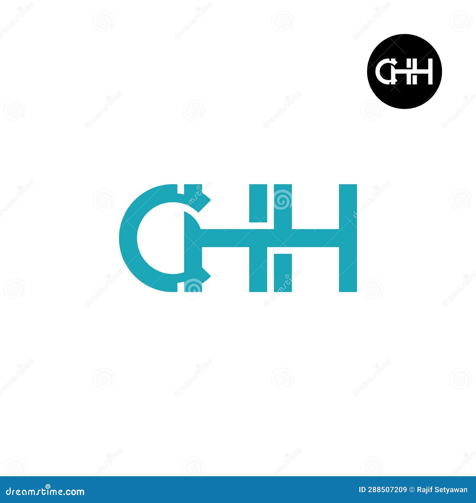 Letter CHH Monogram Logo Design Stock Vector - Illustration of initial ...