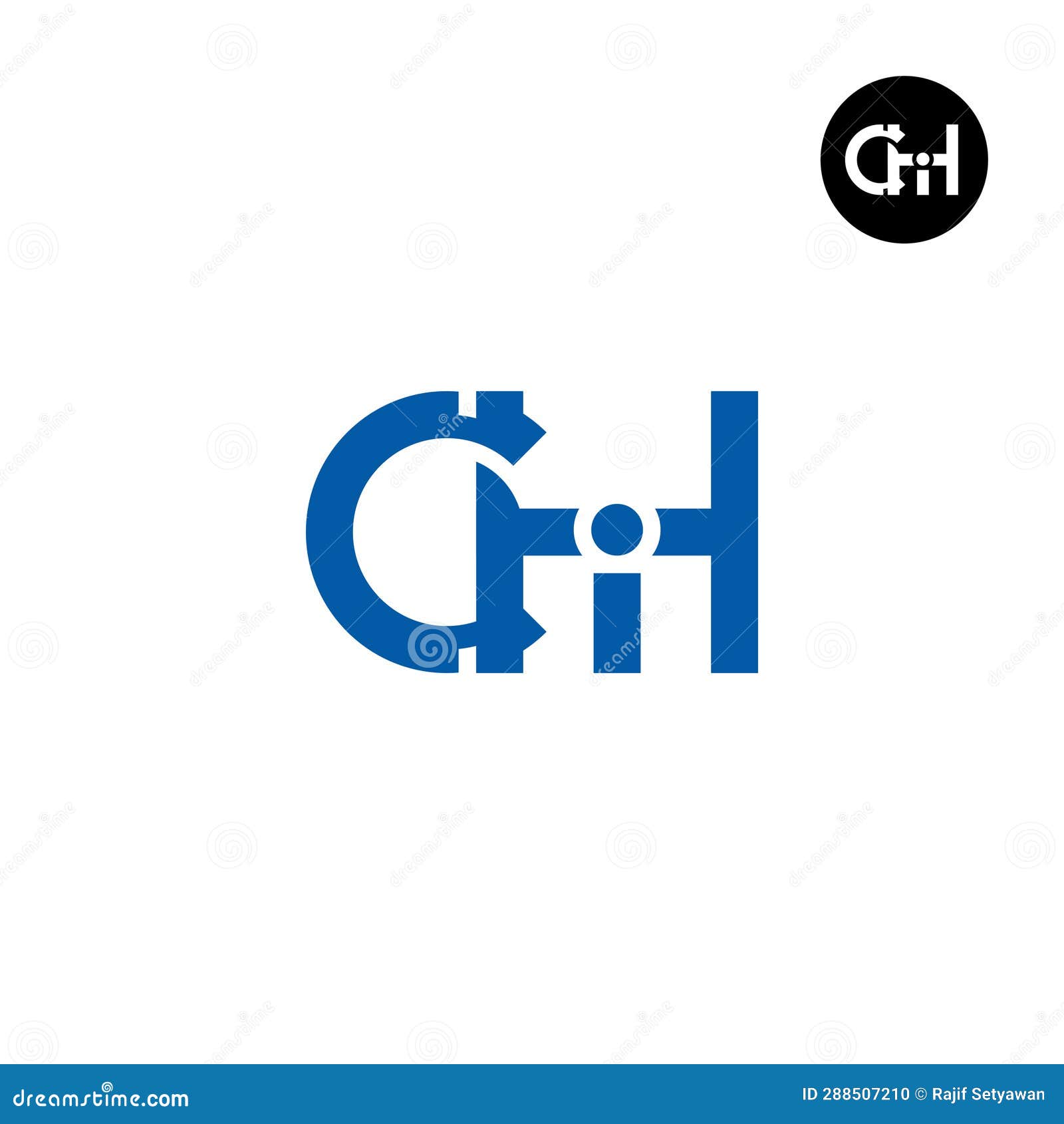 Letter CHI Monogram Logo Design Stock Illustration - Illustration of ...