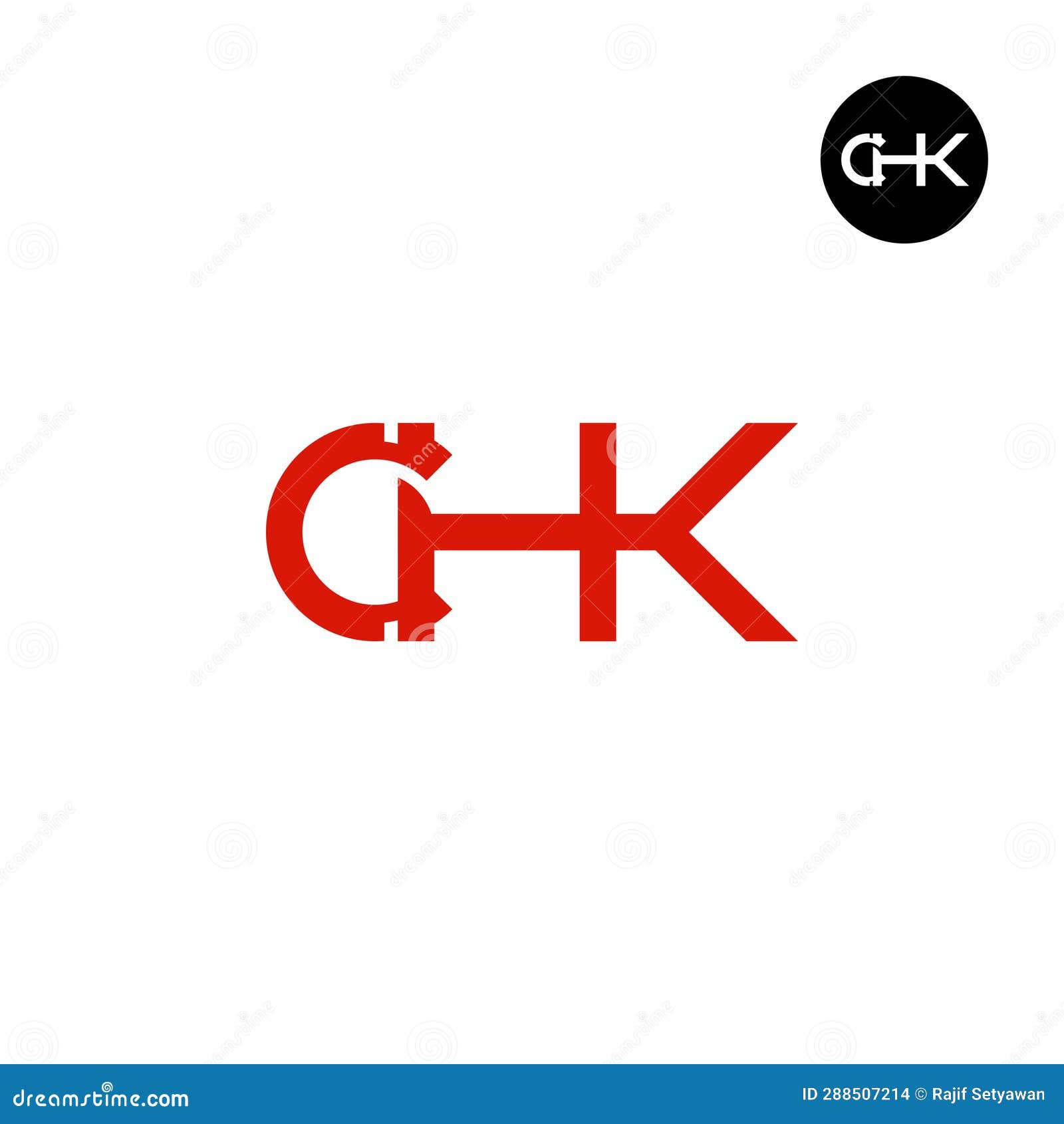 Letter CHK Monogram Logo Design Stock Illustration - Illustration of ...