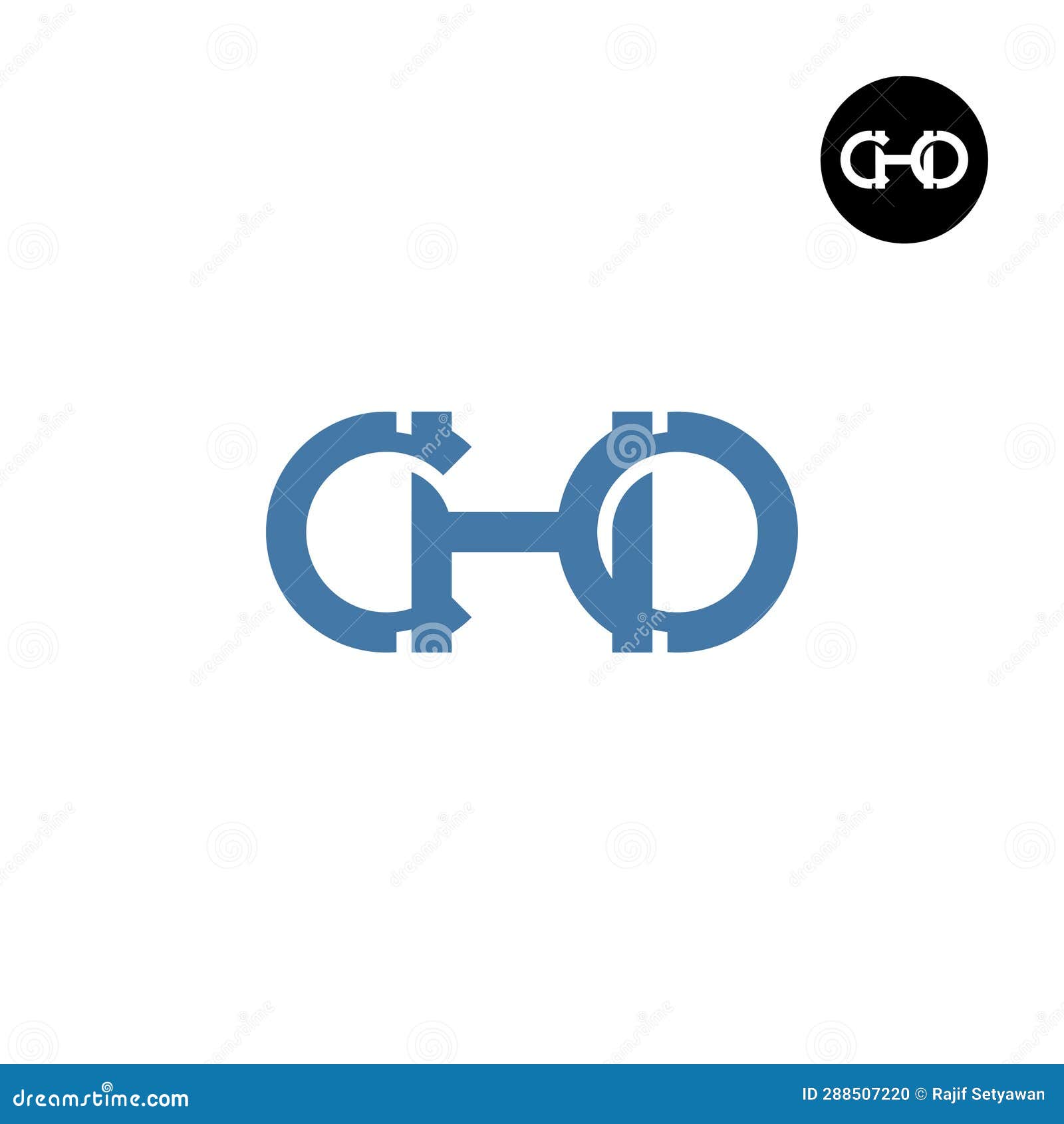 Letter CHO Monogram Logo Design Stock Vector - Illustration of logos ...