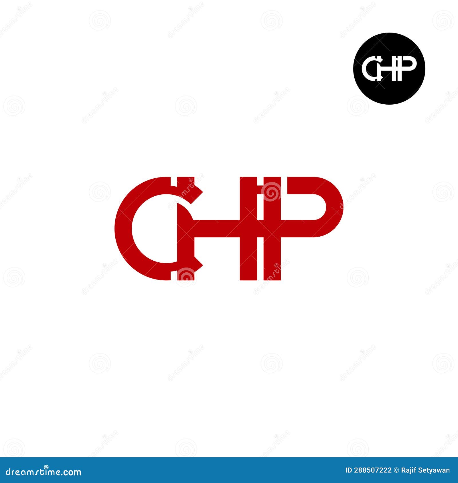 Letter CHP Monogram Logo Design Stock Vector - Illustration of alphabet ...
