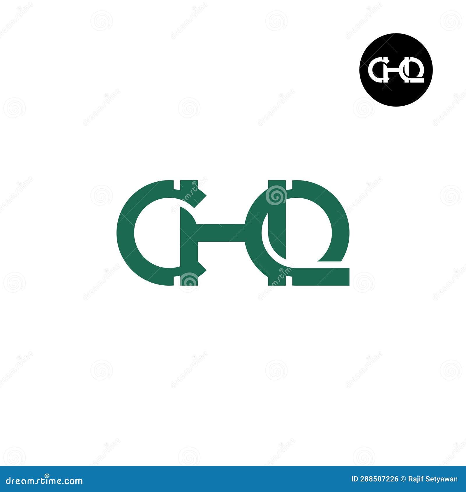 Letter CHQ Monogram Logo Design Stock Illustration - Illustration of ...