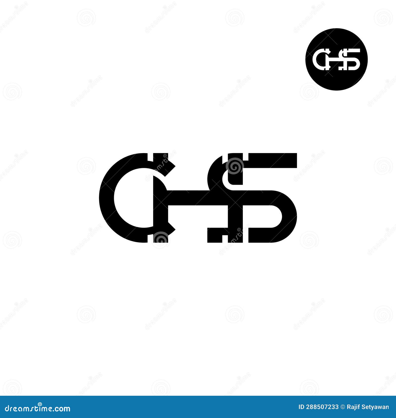 Letter CHS Monogram Logo Design Stock Illustration - Illustration of ...