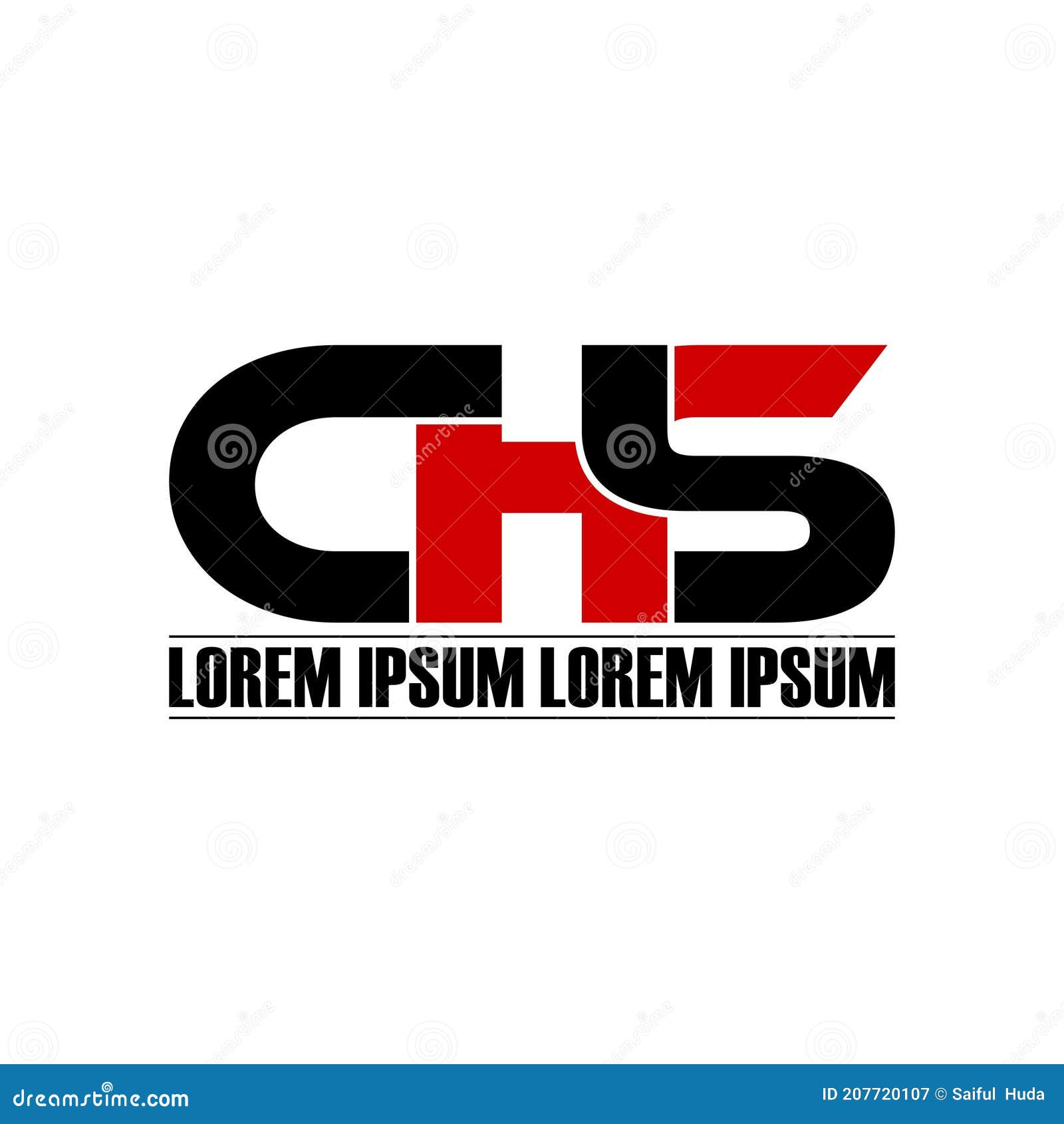 Letter CHS Simple Monogram Logo Icon Design. Stock Vector ...