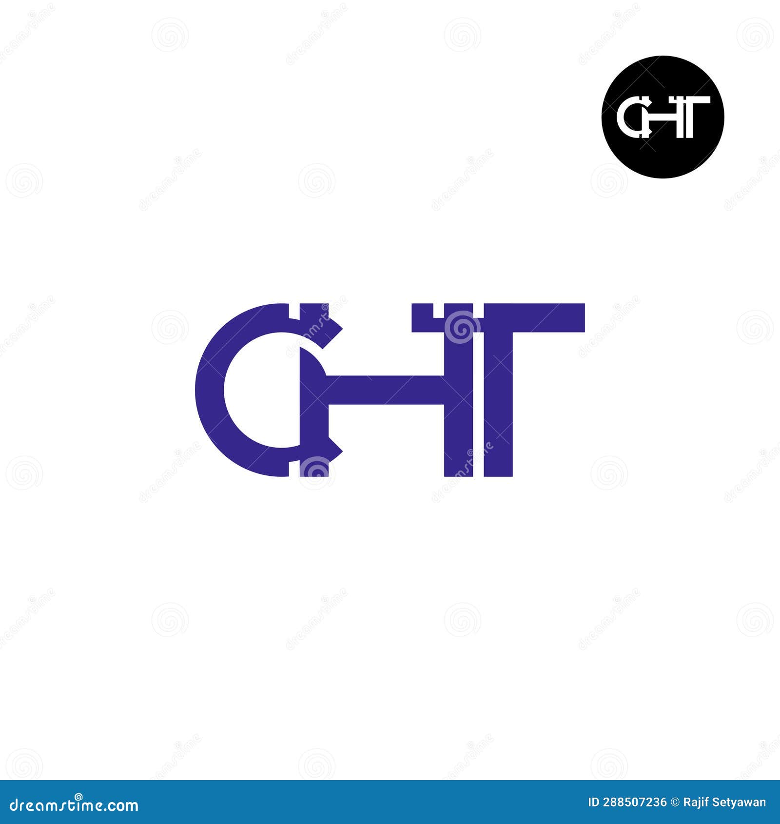Letter CHT Monogram Logo Design Stock Illustration - Illustration of ...