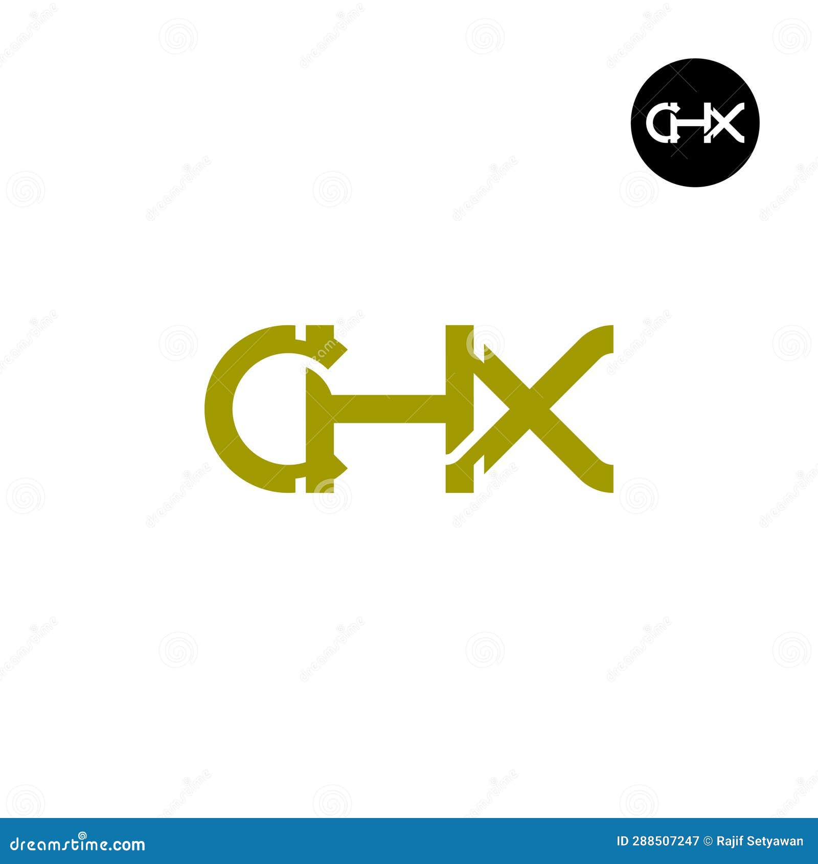 Letter CHX Monogram Logo Design Stock Vector - Illustration of ...
