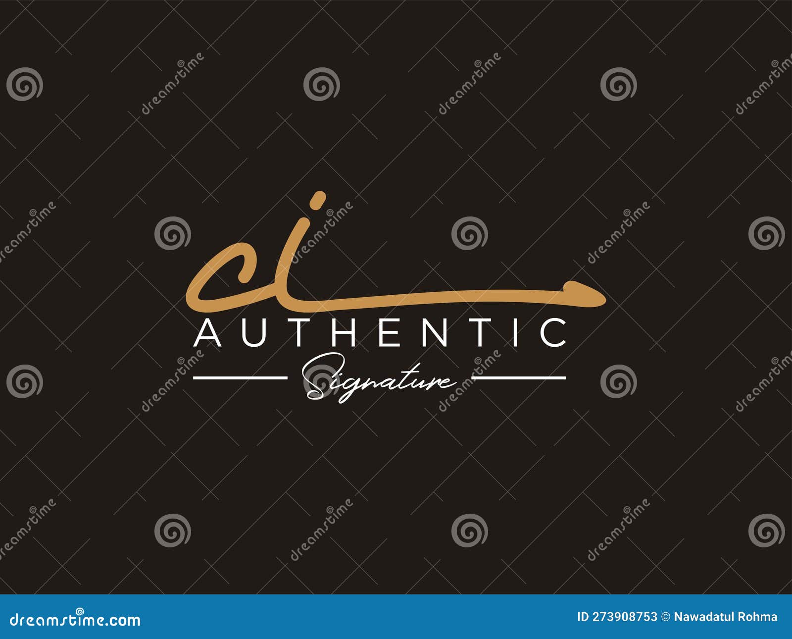 Letter CI Signature Logo Template Vector Stock Vector - Illustration of ...