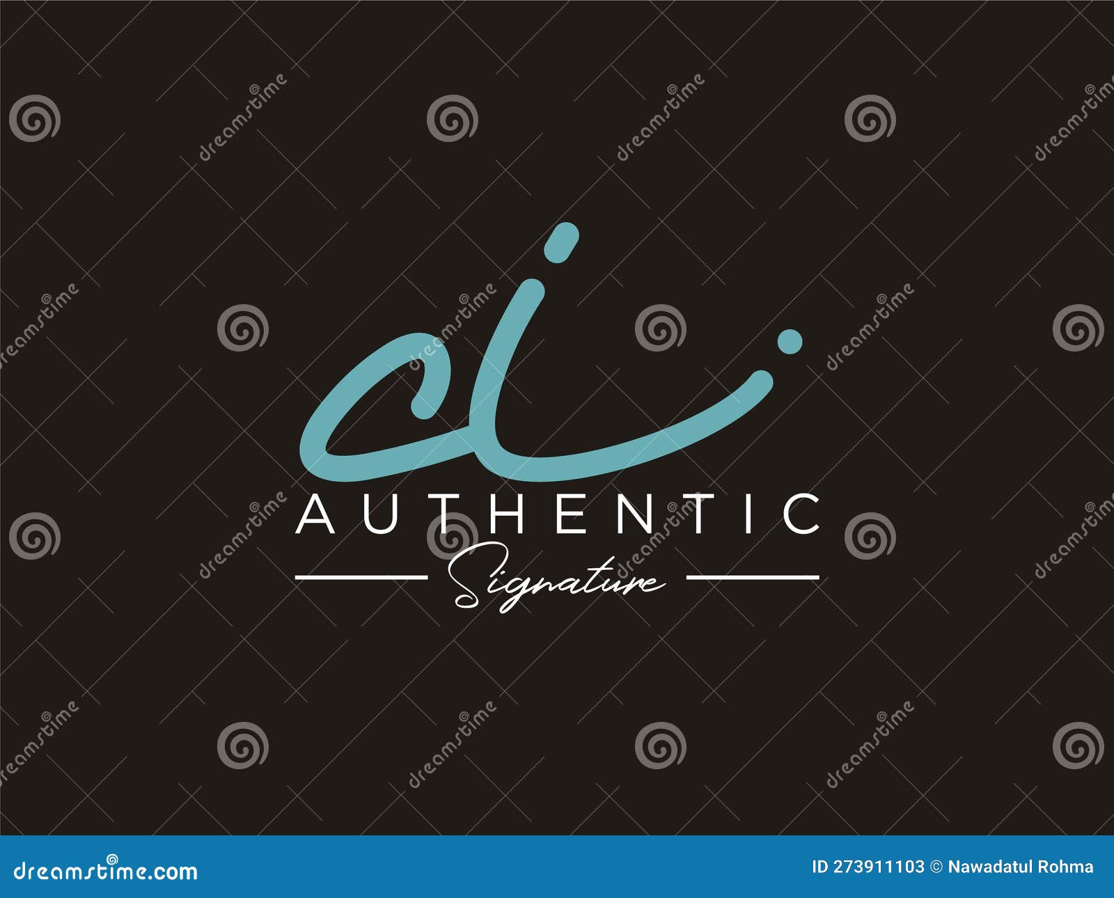 Letter CI Signature Logo Template Vector Stock Vector - Illustration of ...