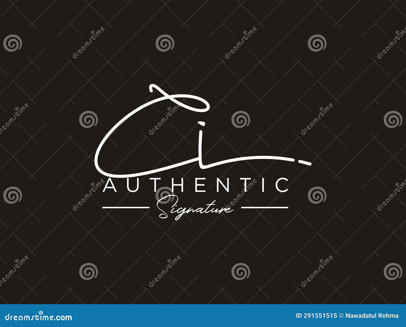 Letter CI Signature Logo Template Vector Stock Vector - Illustration of ...