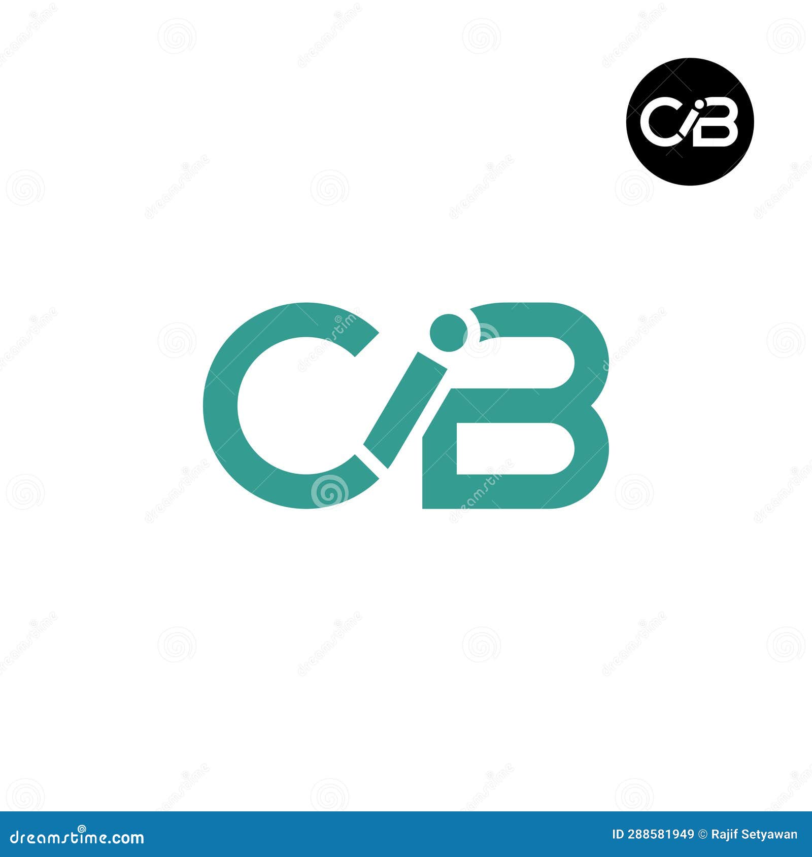 Letter CIB Monogram Logo Design Stock Vector - Illustration of logotype ...