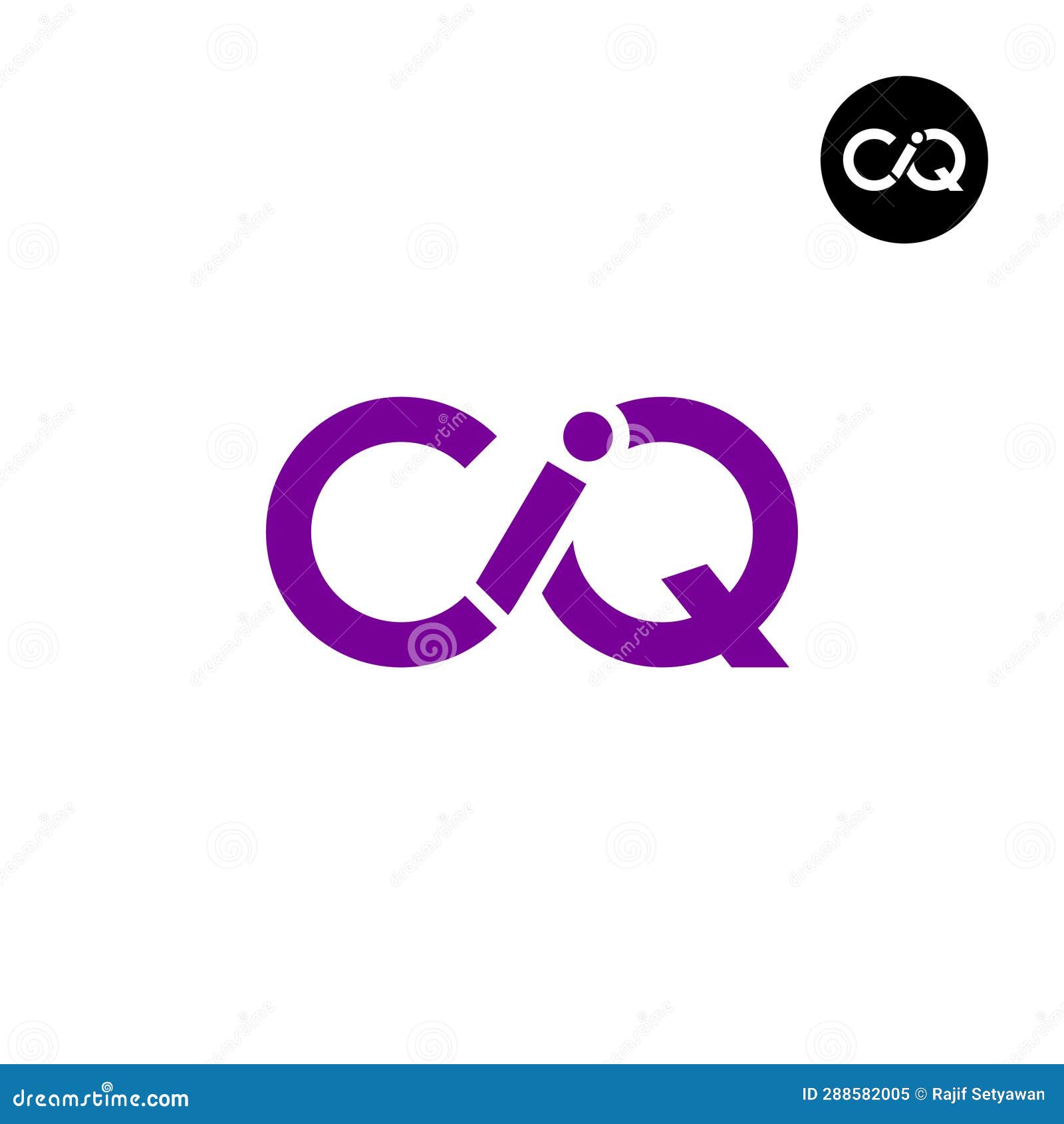 Letter CIQ Monogram Logo Design Stock Vector - Illustration of ...