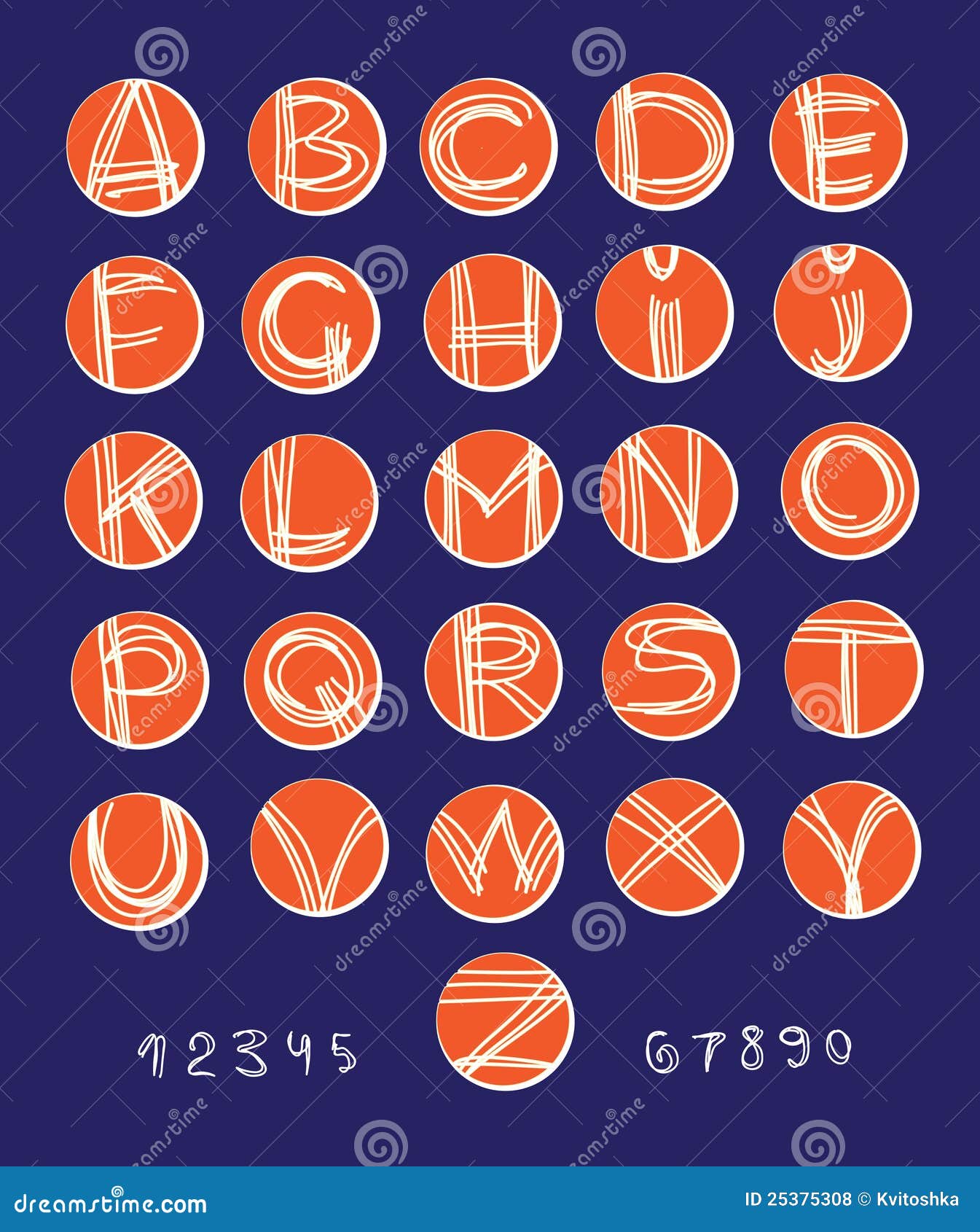 Letter in a circle stock illustration. Illustration of penman - 25375308