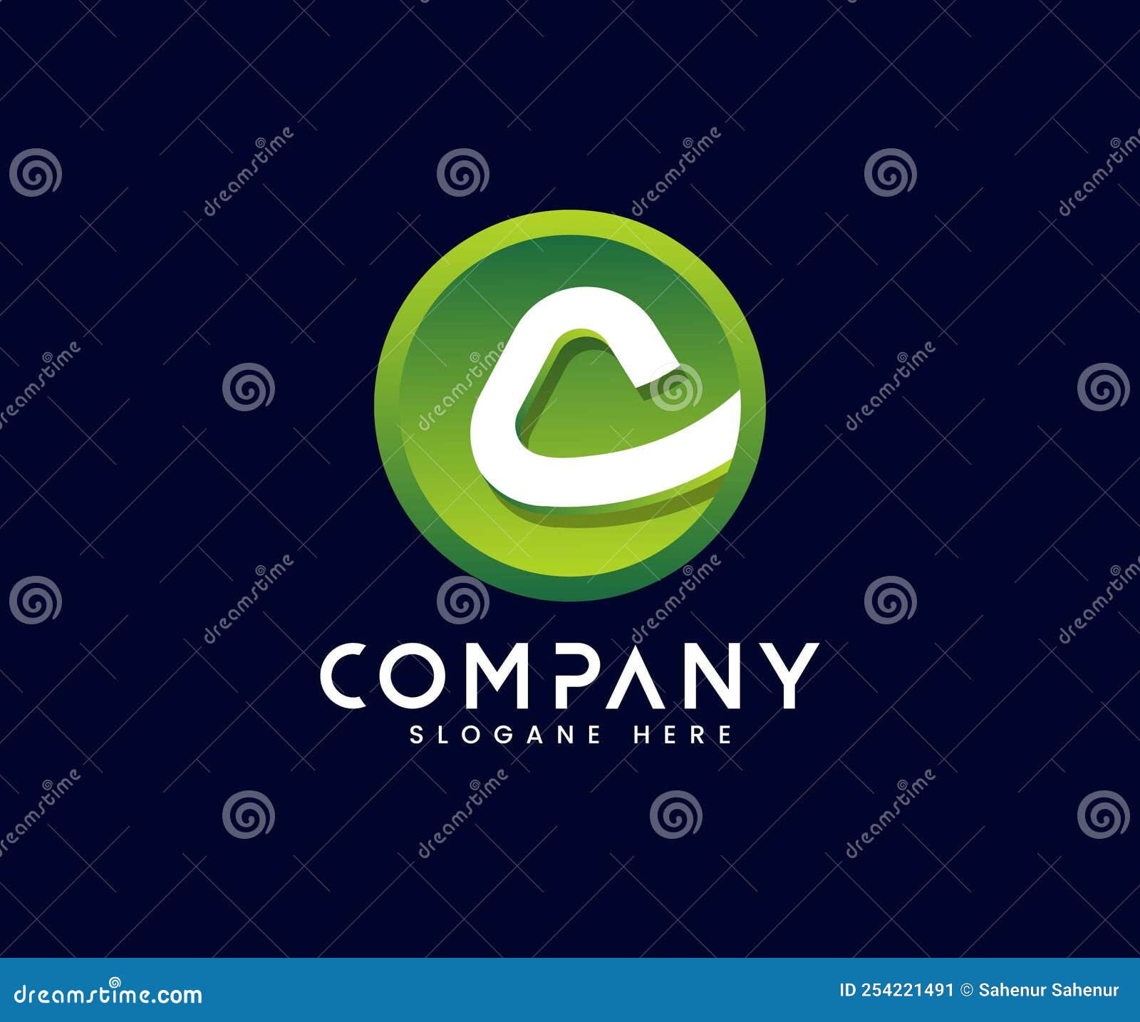 Letter Circle C Logo Design Stock Vector - Illustration of font ...
