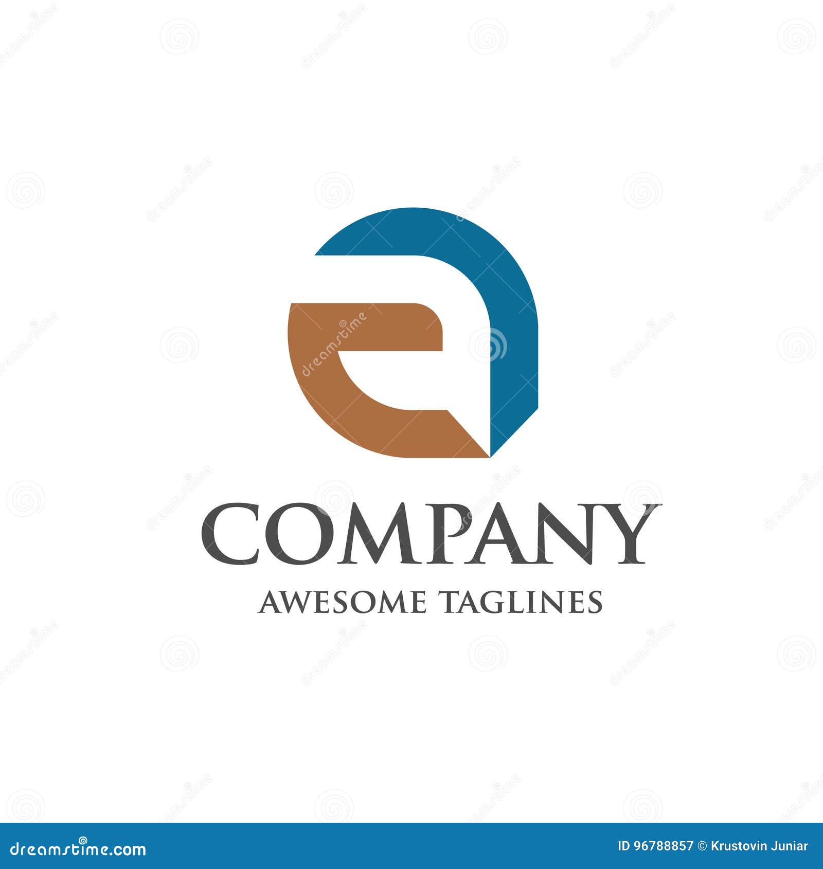 Letter a with circle logo stock vector. Illustration of business - 96788857