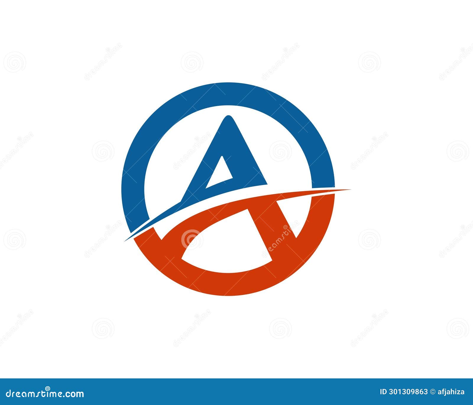 Letter a Circle Logo Template Stock Vector - Illustration of sign ...