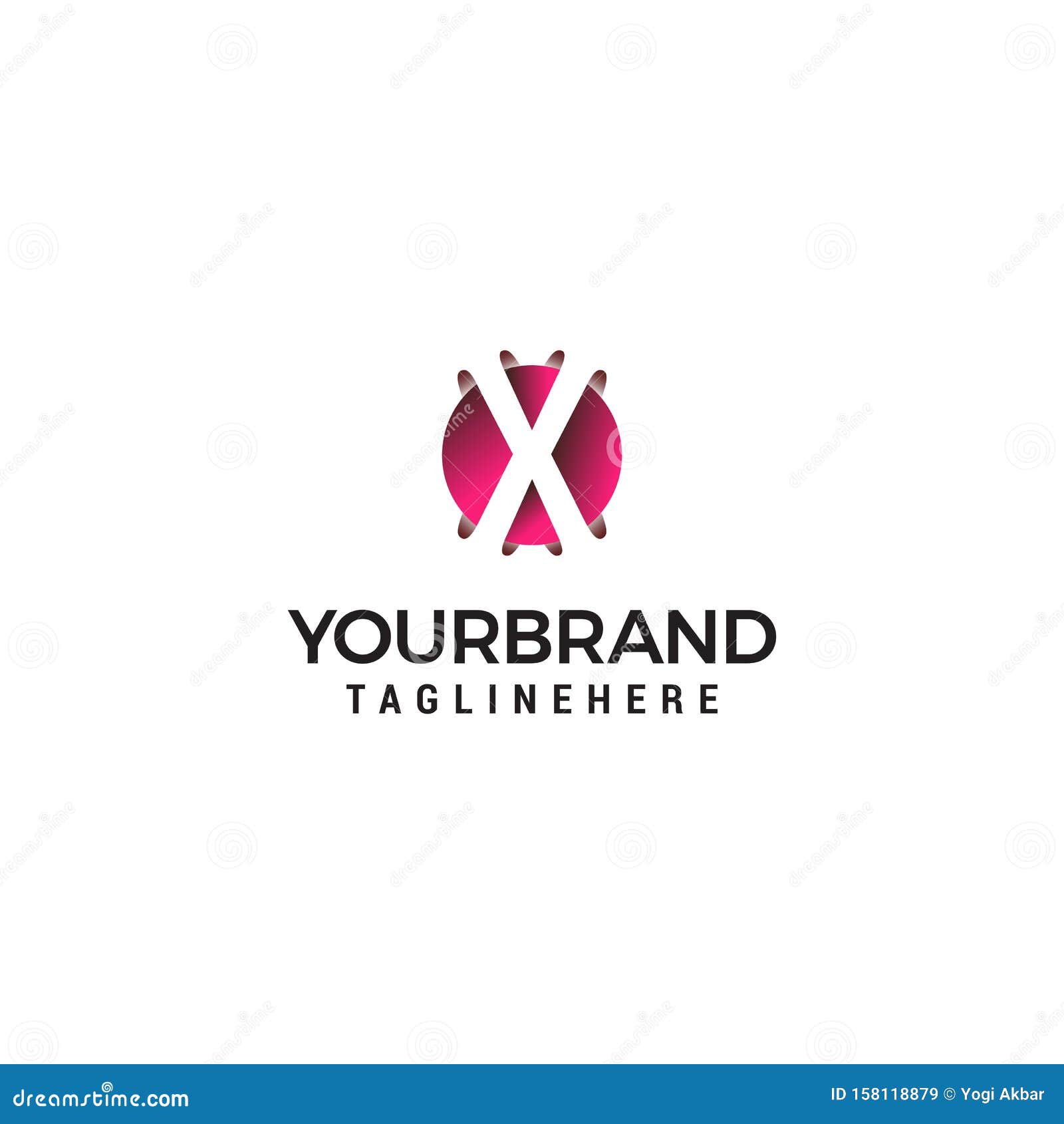 Letter X in Circle Shape Logo Design Concept Template Stock Vector ...