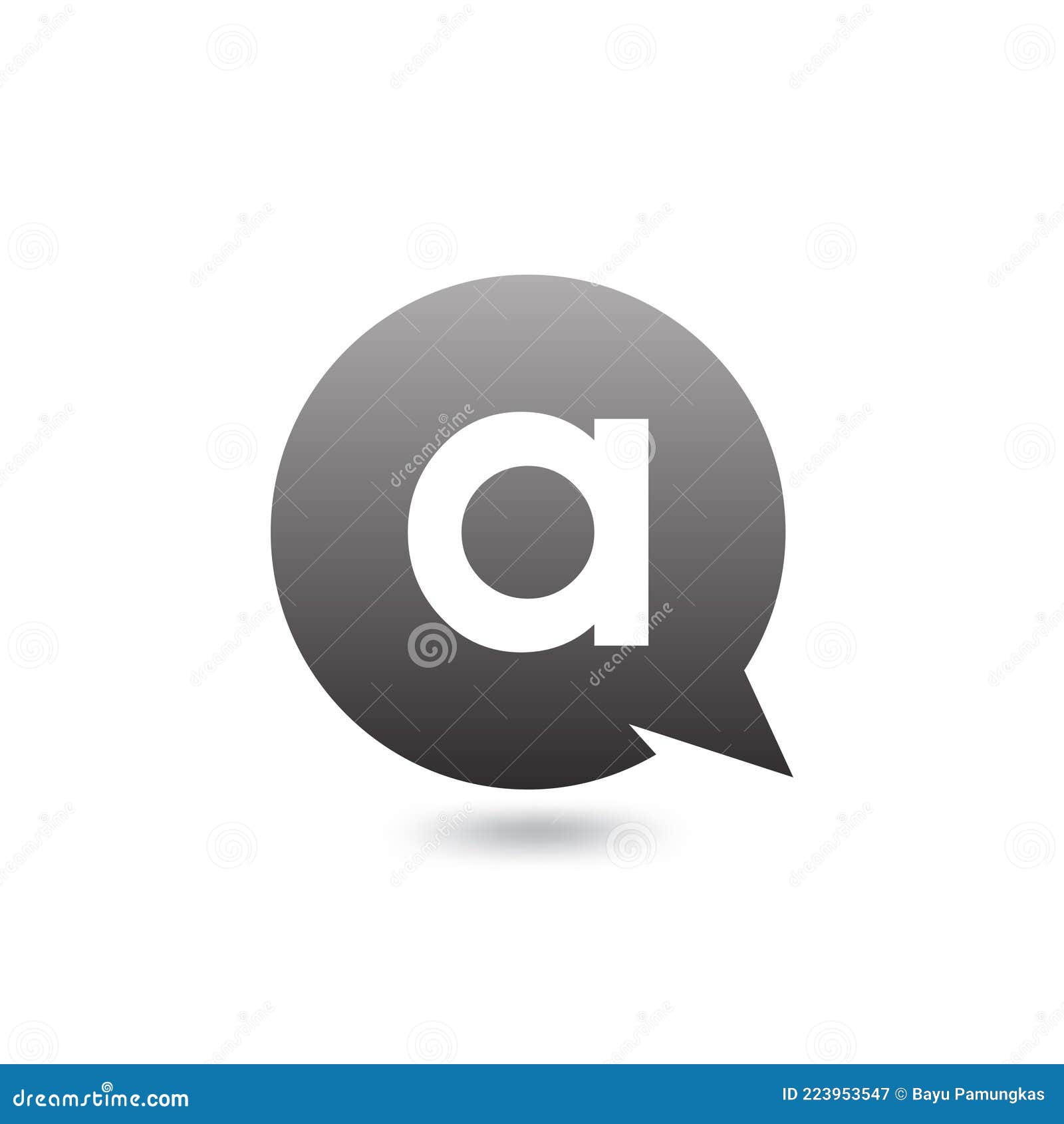A Letter with Circle Talk Logo Icon Vector Stock Illustration ...
