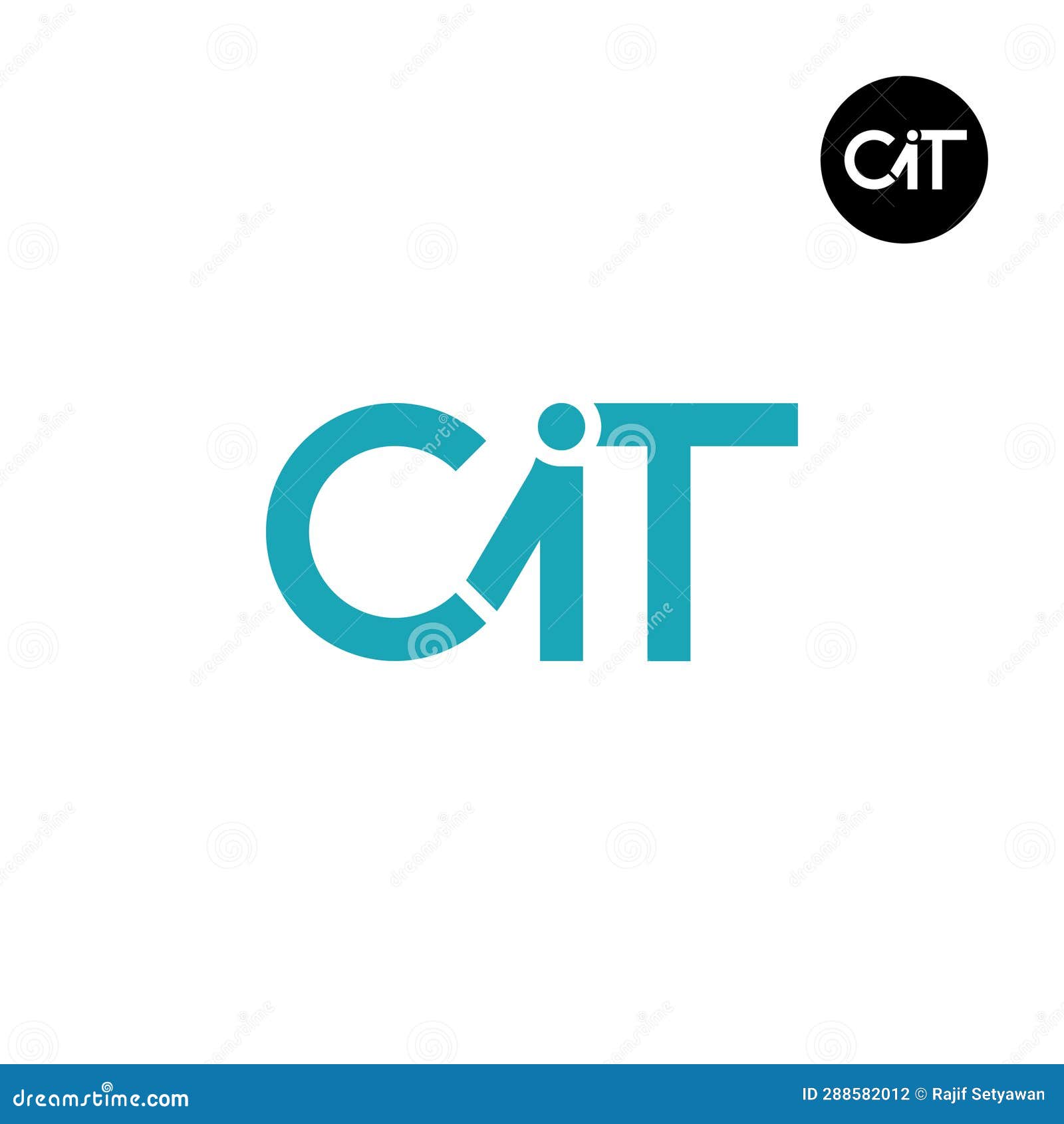 Letter CIT Monogram Logo Design Stock Vector - Illustration of letter ...