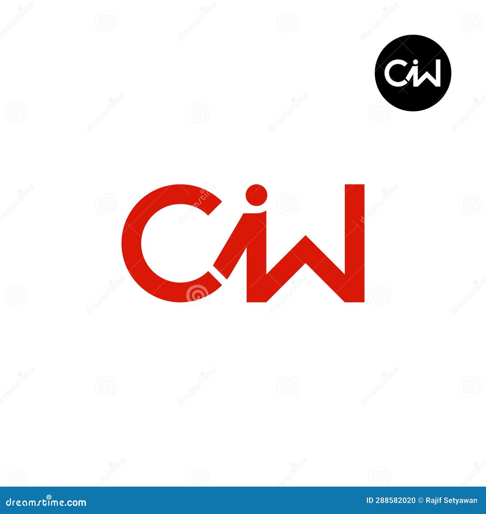 Letter CIW Monogram Logo Design Stock Vector - Illustration of designs ...